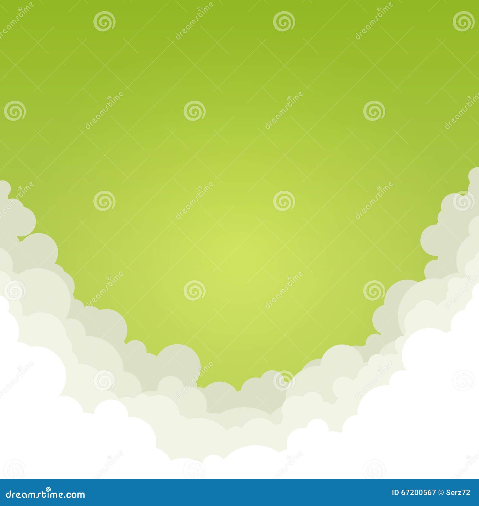Abstract Green Background with Clouds Stock Vector - Illustration of ...