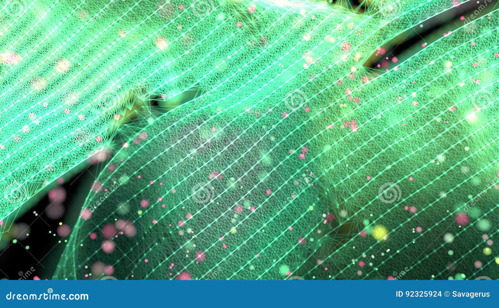 Abstract Green Background, Wave, Computer Generated Picture Stock Photo ...