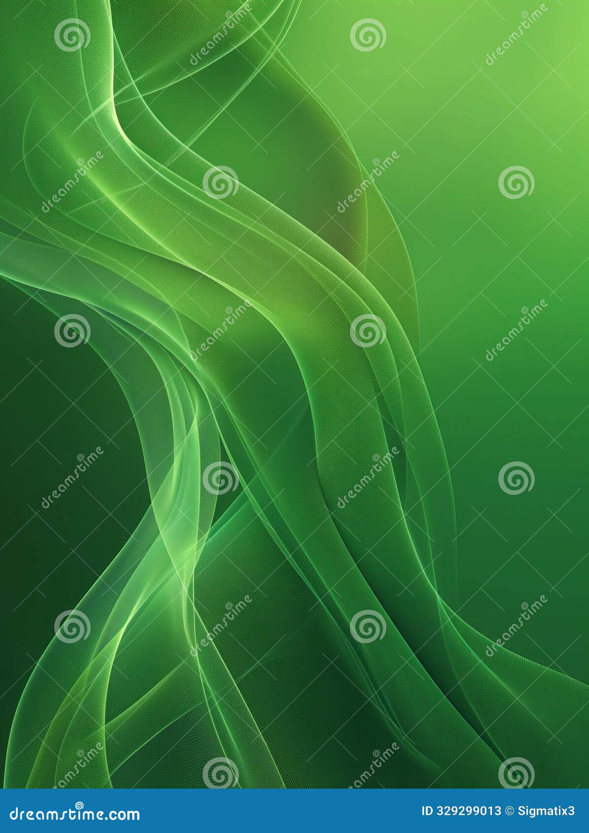 Abstract Green Background with Waves and Lines Stock Illustration ...
