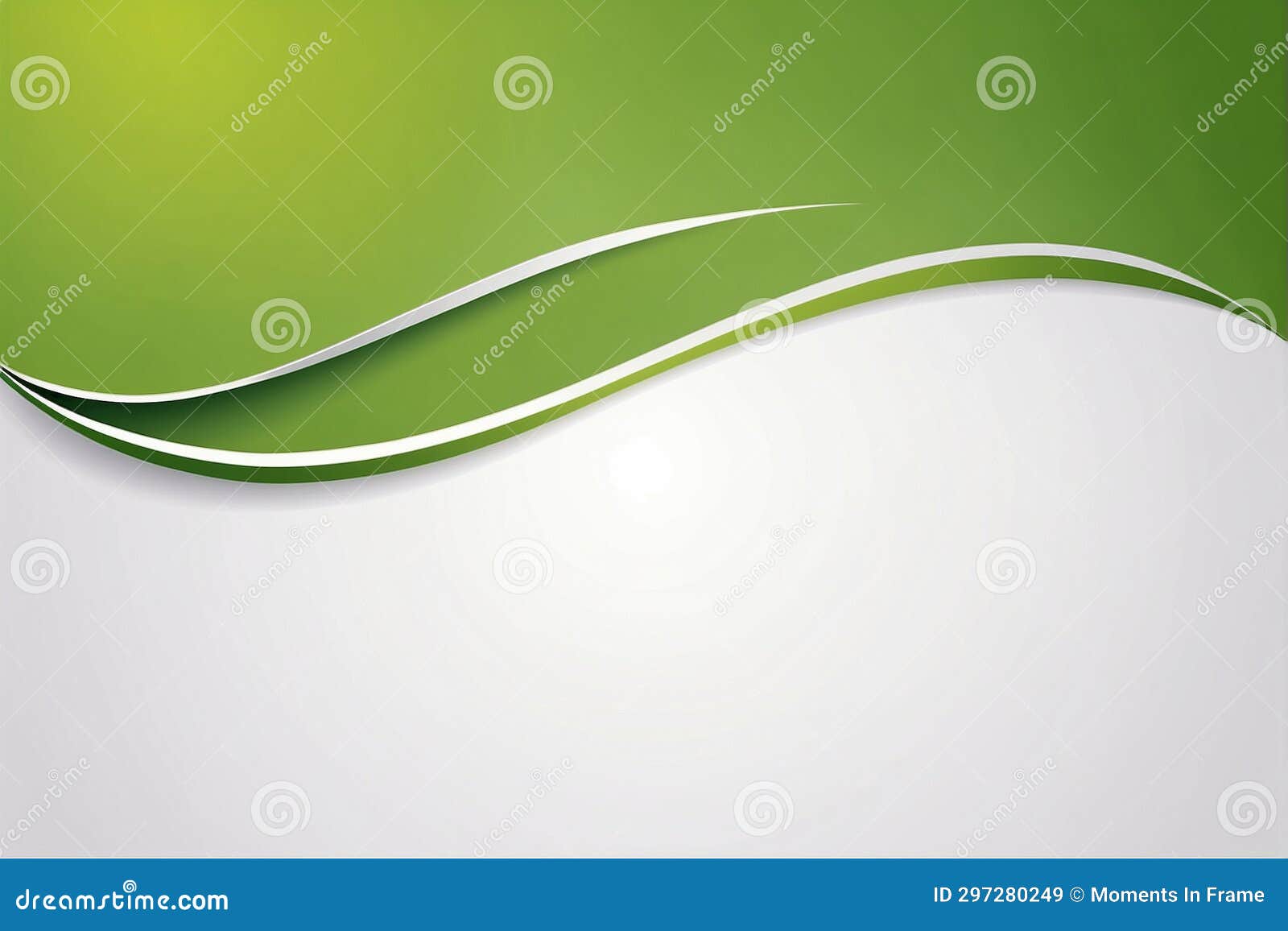 Abstract Green Background with Wavy Line and Space for Your Text Stock ...