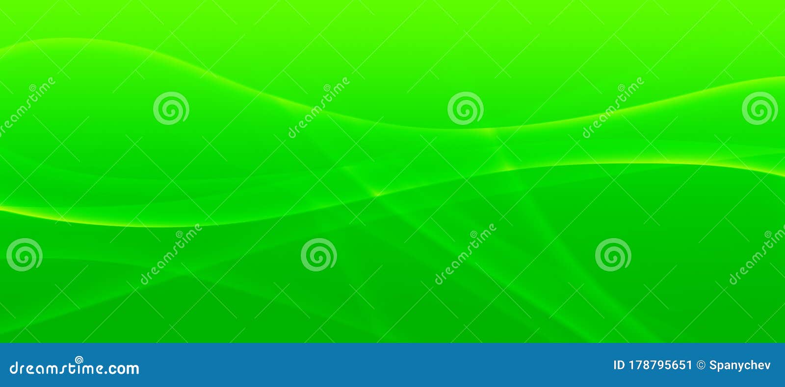 Abstract Green Background, Wide Banner Stock Illustration ...
