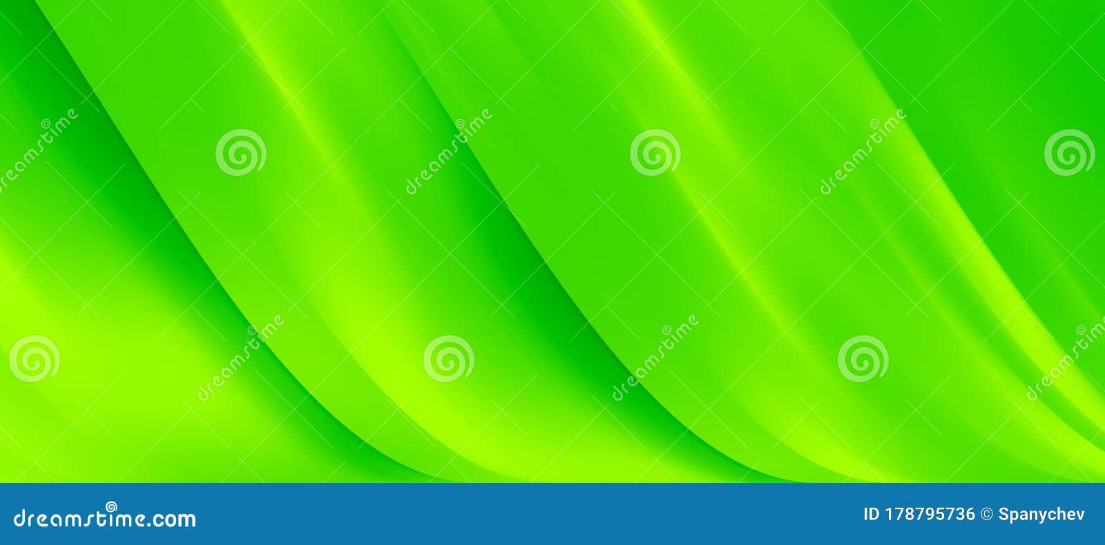 Abstract Green Background, Wide Banner Stock Illustration ...