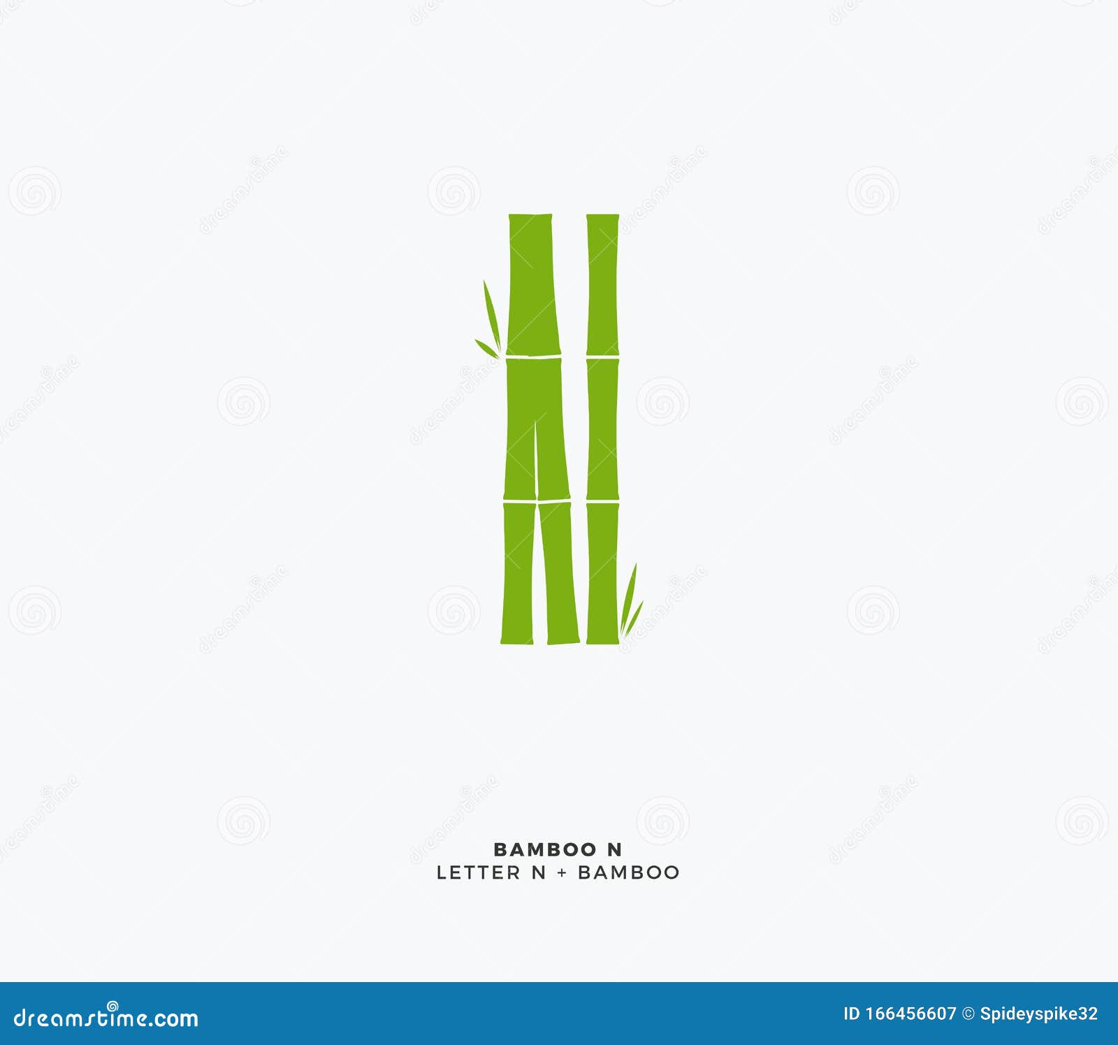 Abstract Green Bamboo Logo. Isolated Vector Illustration Stock Vector ...
