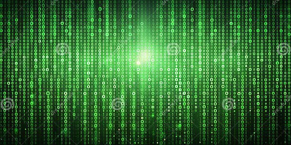 Abstract Green Binary Matrix Code Background AI-Created Content Stock ...