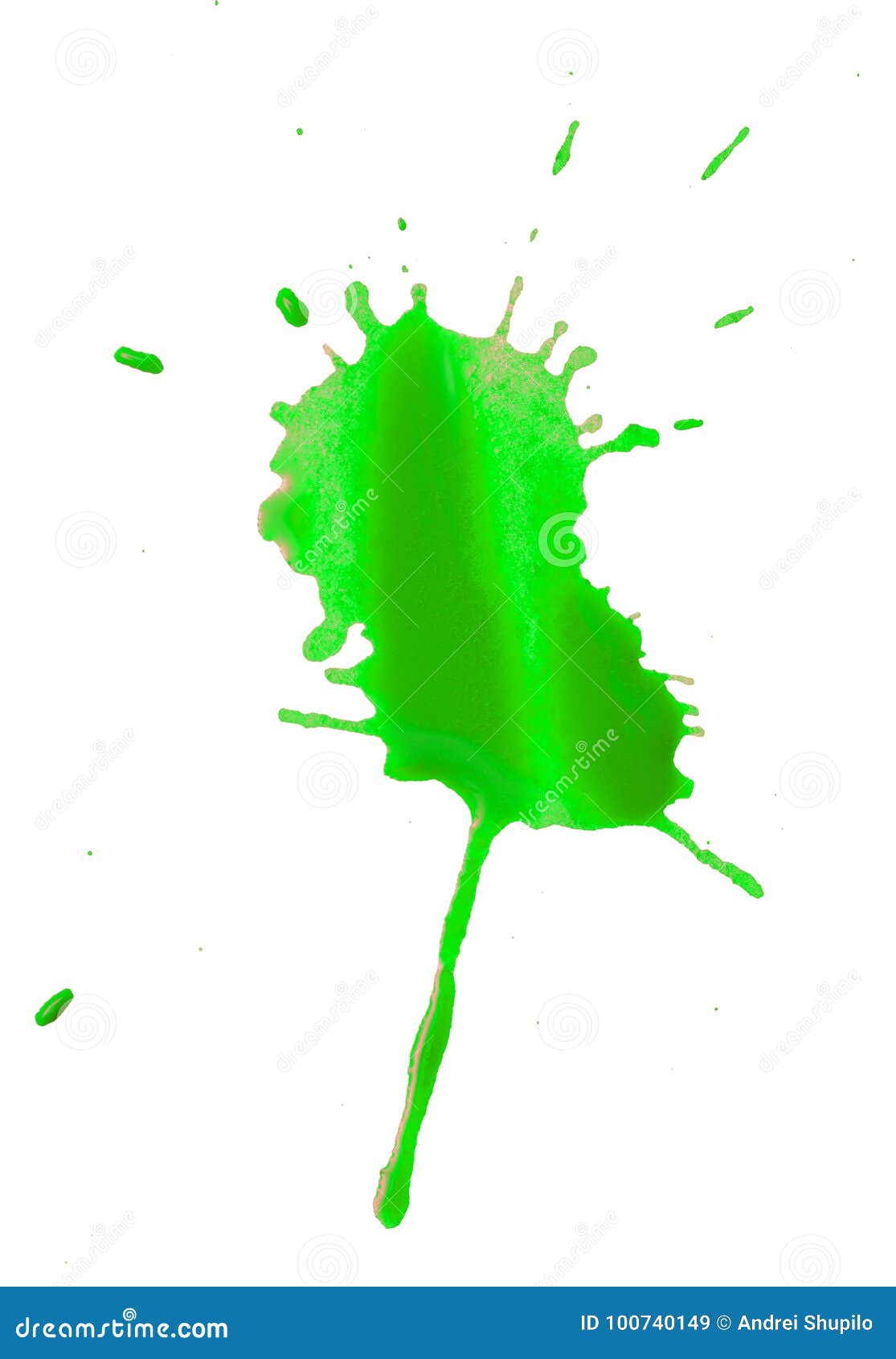 Abstract Green Blob Blot on a White Background Stock Image - Image of ...