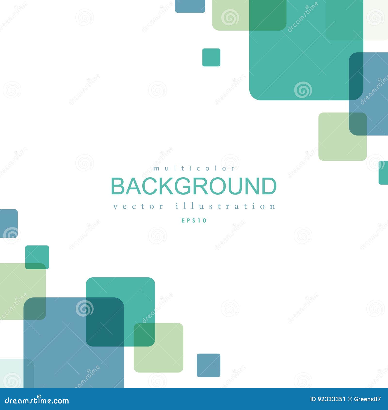 Abstract Green and Blue Squares. Stock Vector - Illustration of blue ...