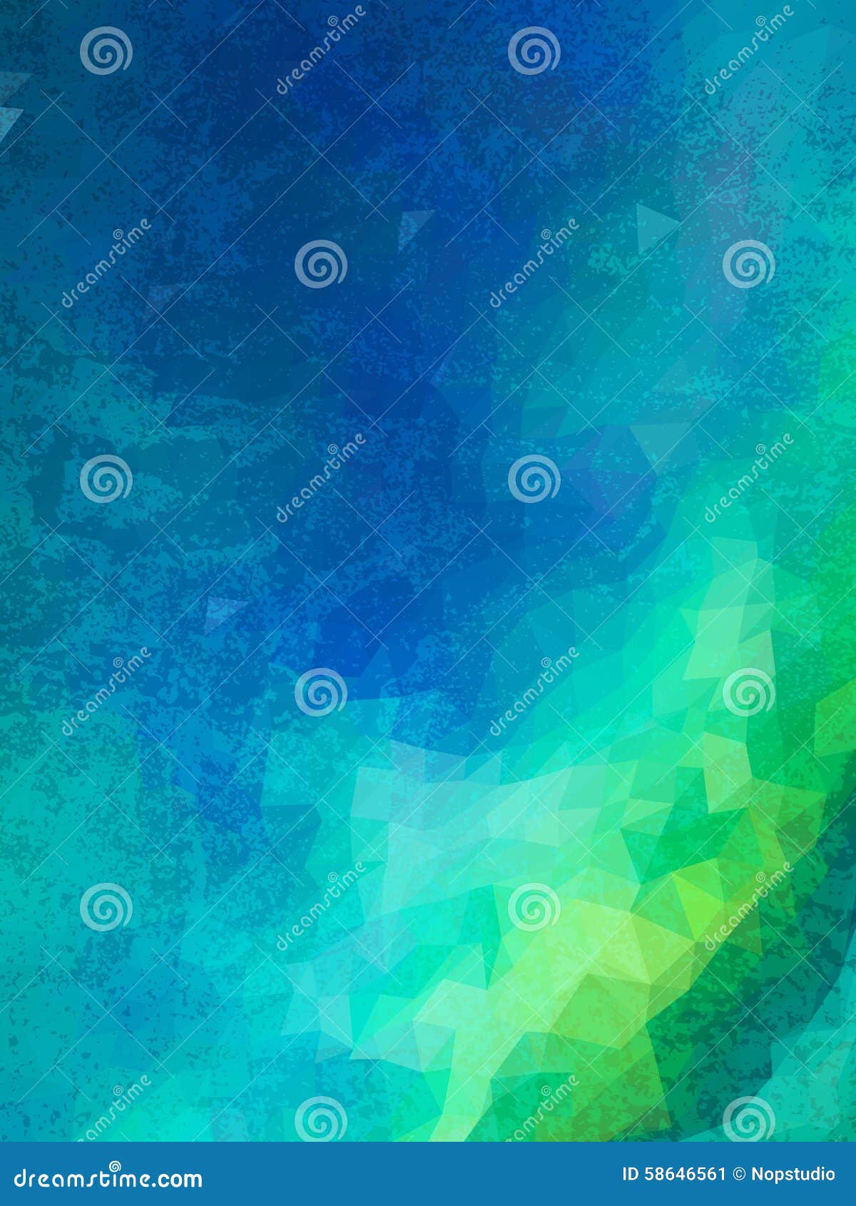 Abstract Green and Blue Triangles with Grudge Texture Stock Vector ...