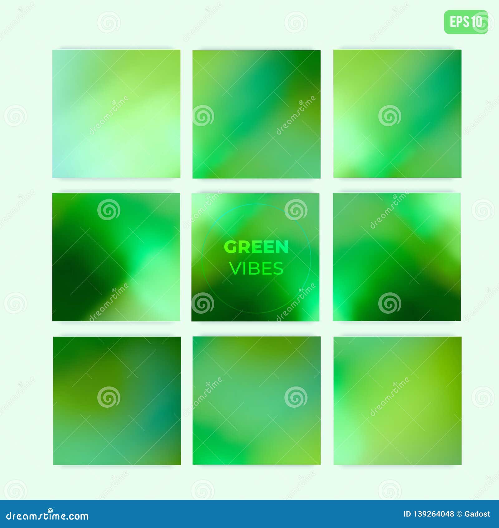 Abstract Green Blurred Backgrounds Stock Illustration - Illustration of color, application ...