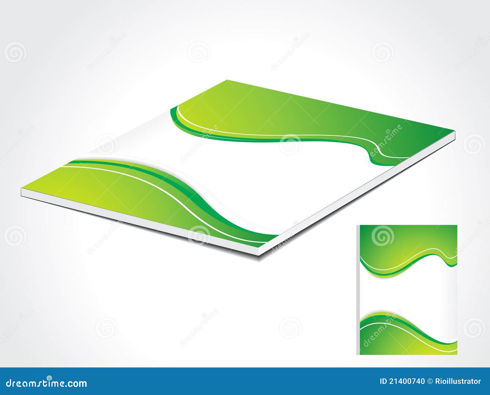 Abstract green book cover stock vector. Illustration of issue - 21400740