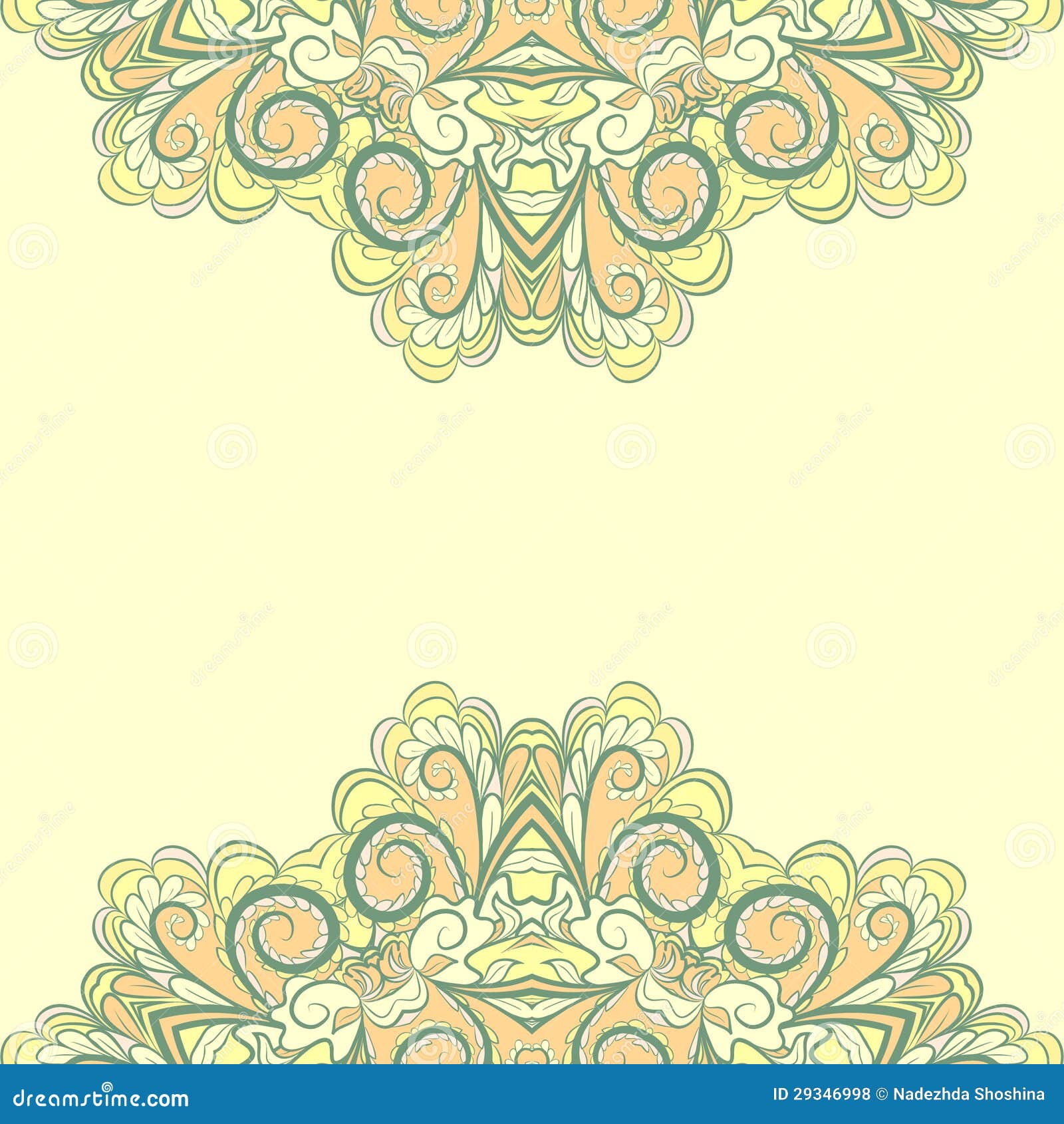 Abstract green borders stock vector. Illustration of leaf - 29346998