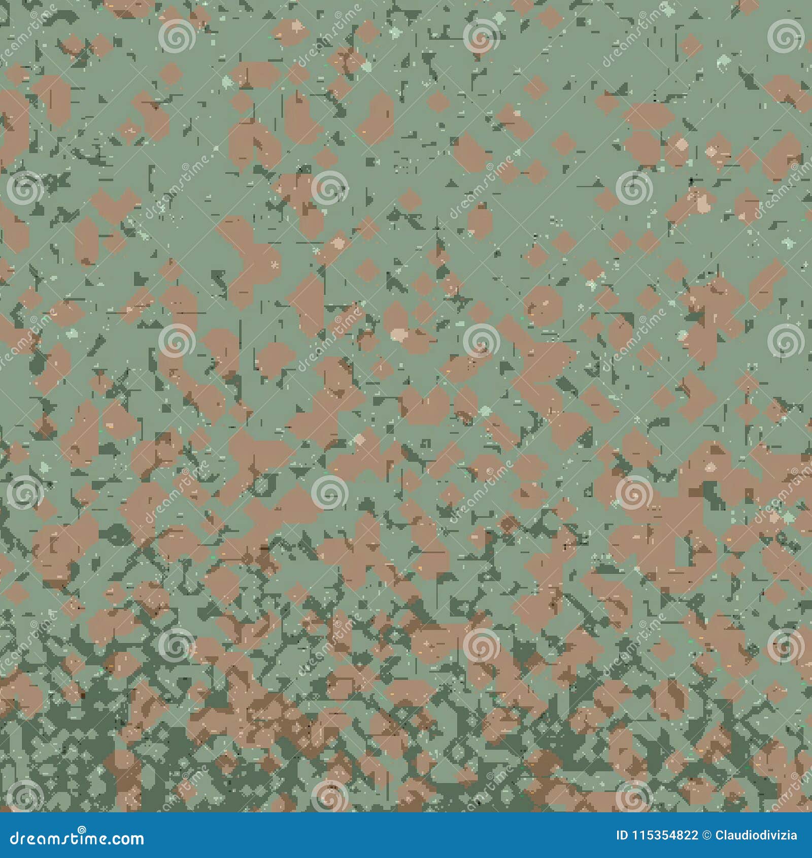 Abstract Green Brown Random Camouflage Pattern Stock Illustration ...