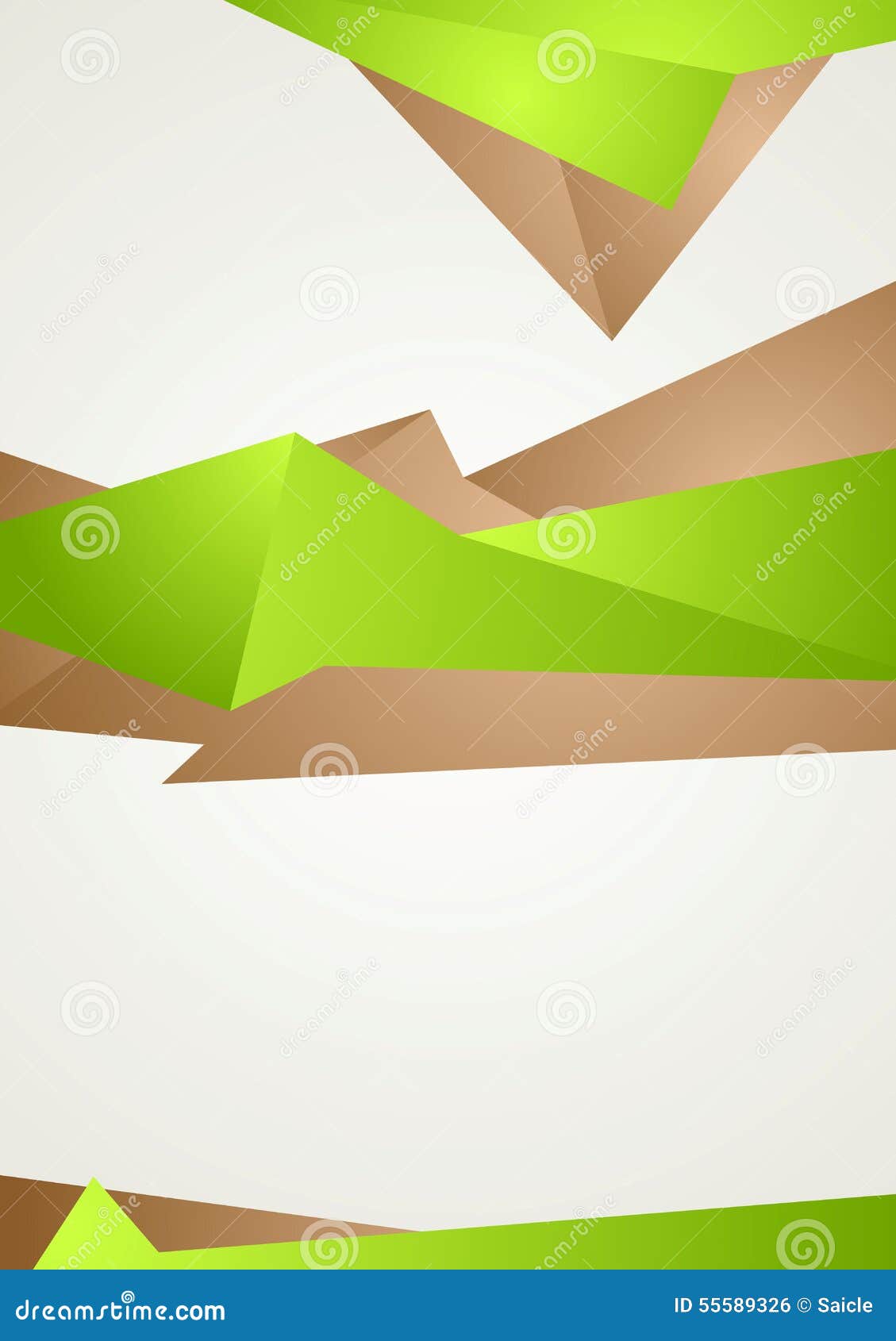 Abstract Green Brown Shapes Modern Flyer Design Stock Vector ...