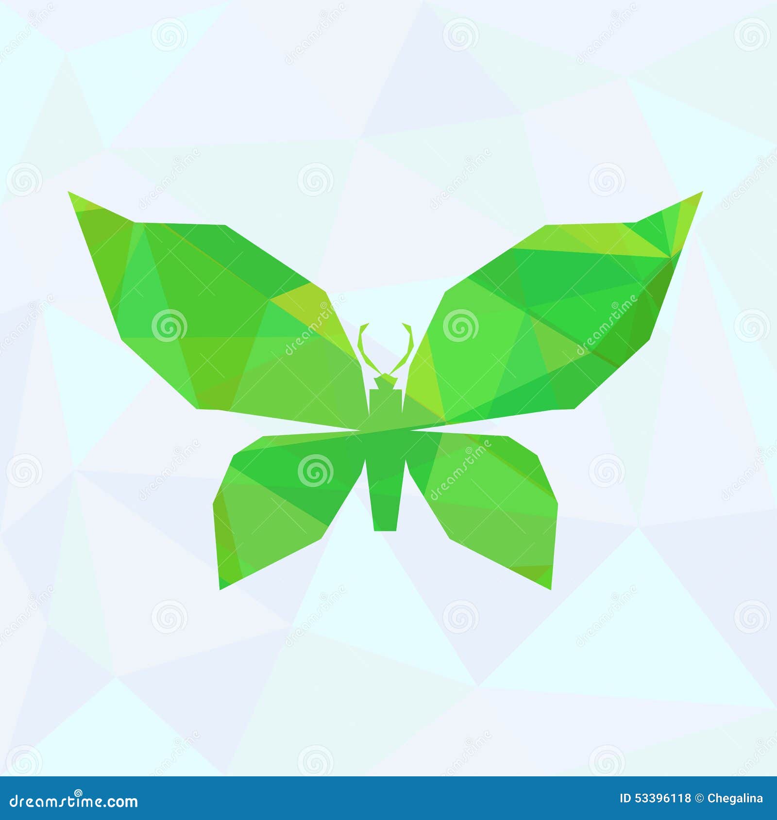 Abstract Green Butterfly stock vector. Illustration of crystal - 53396118