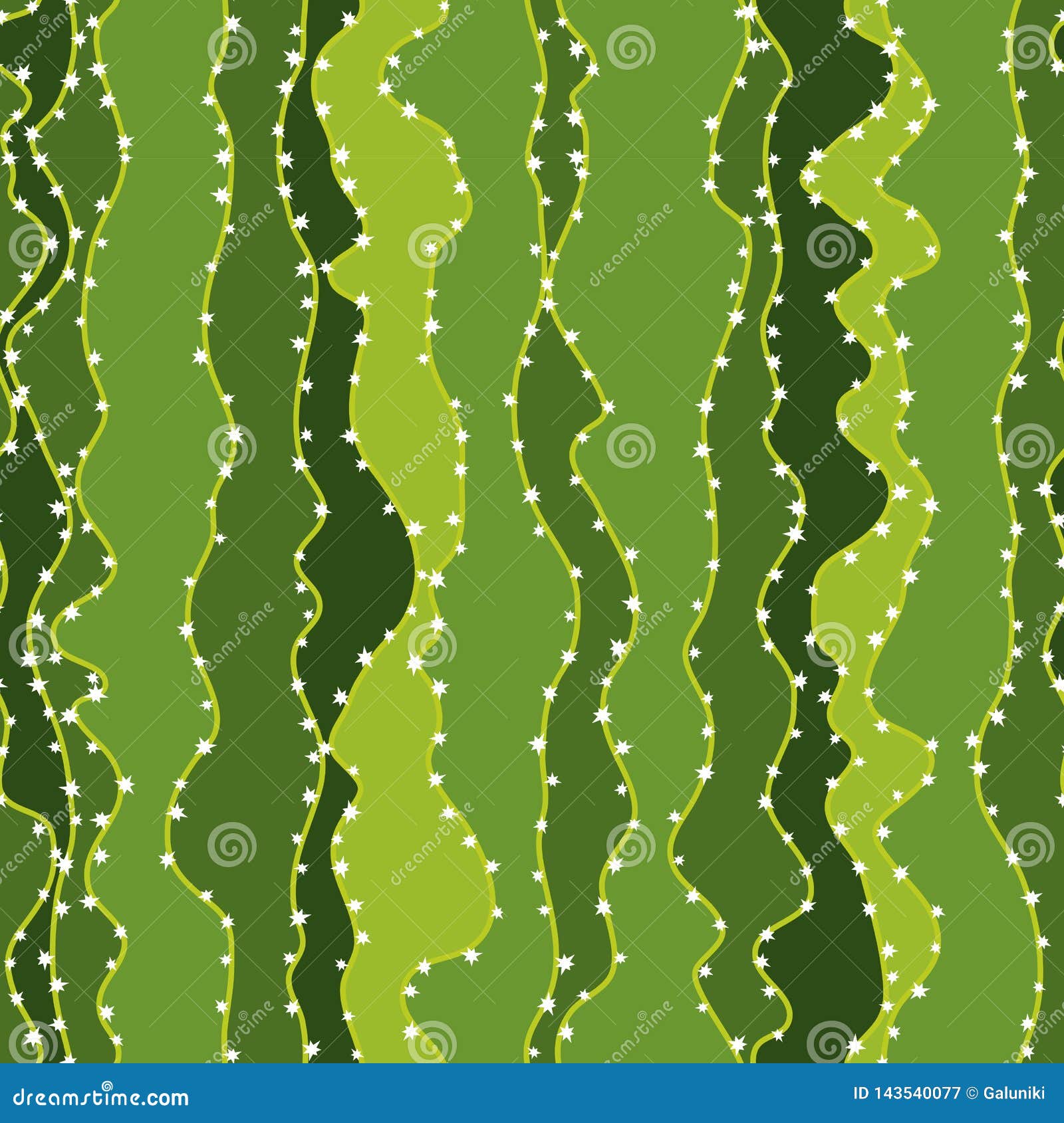 Abstract Green Cactus Seamless Pattern. Stock Vector - Illustration of ...