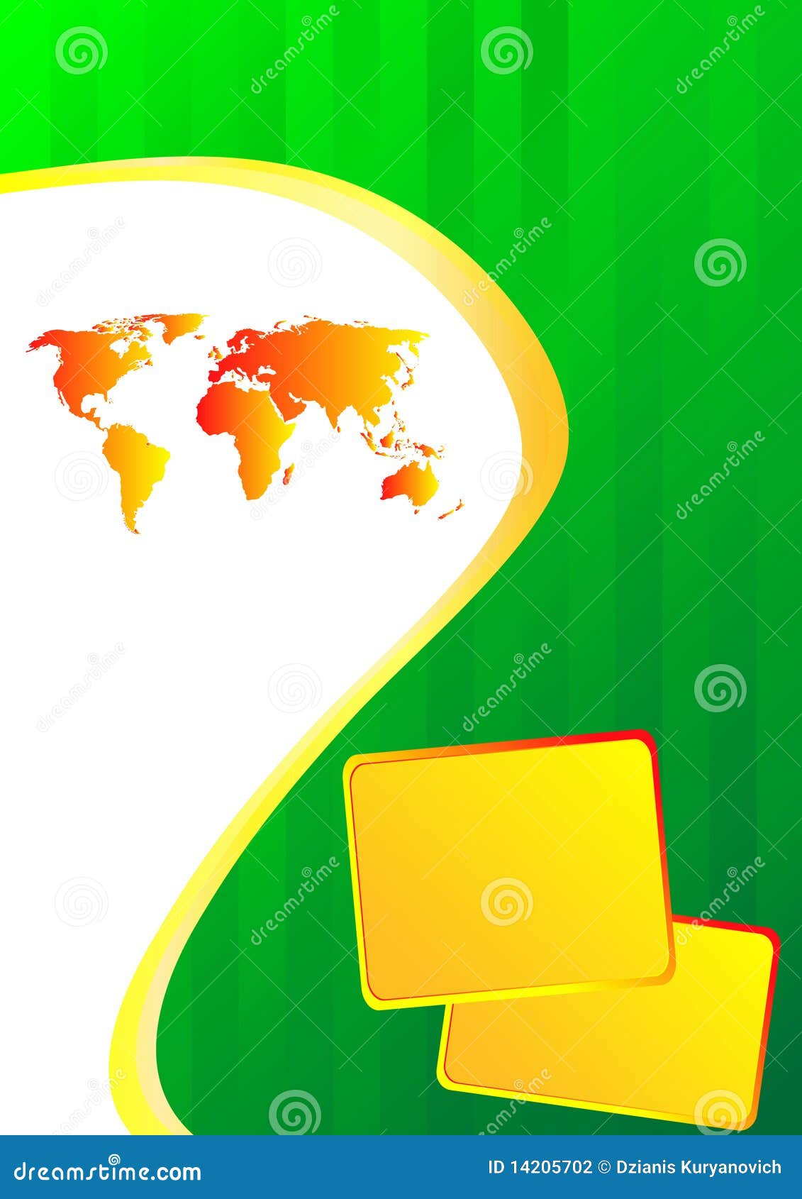 Abstract Green Card Background Stock Vector - Illustration of border ...