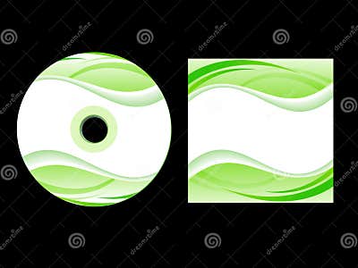 Abstract green cd cover stock vector. Illustration of fractal - 17506855