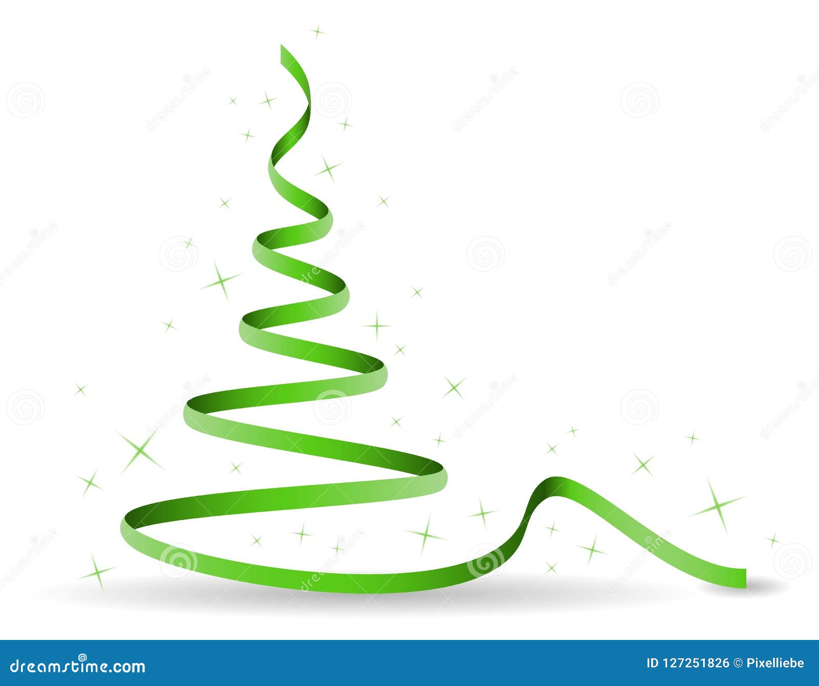 Abstract Green Christmas Tree Vector Stock Vector - Illustration of ...