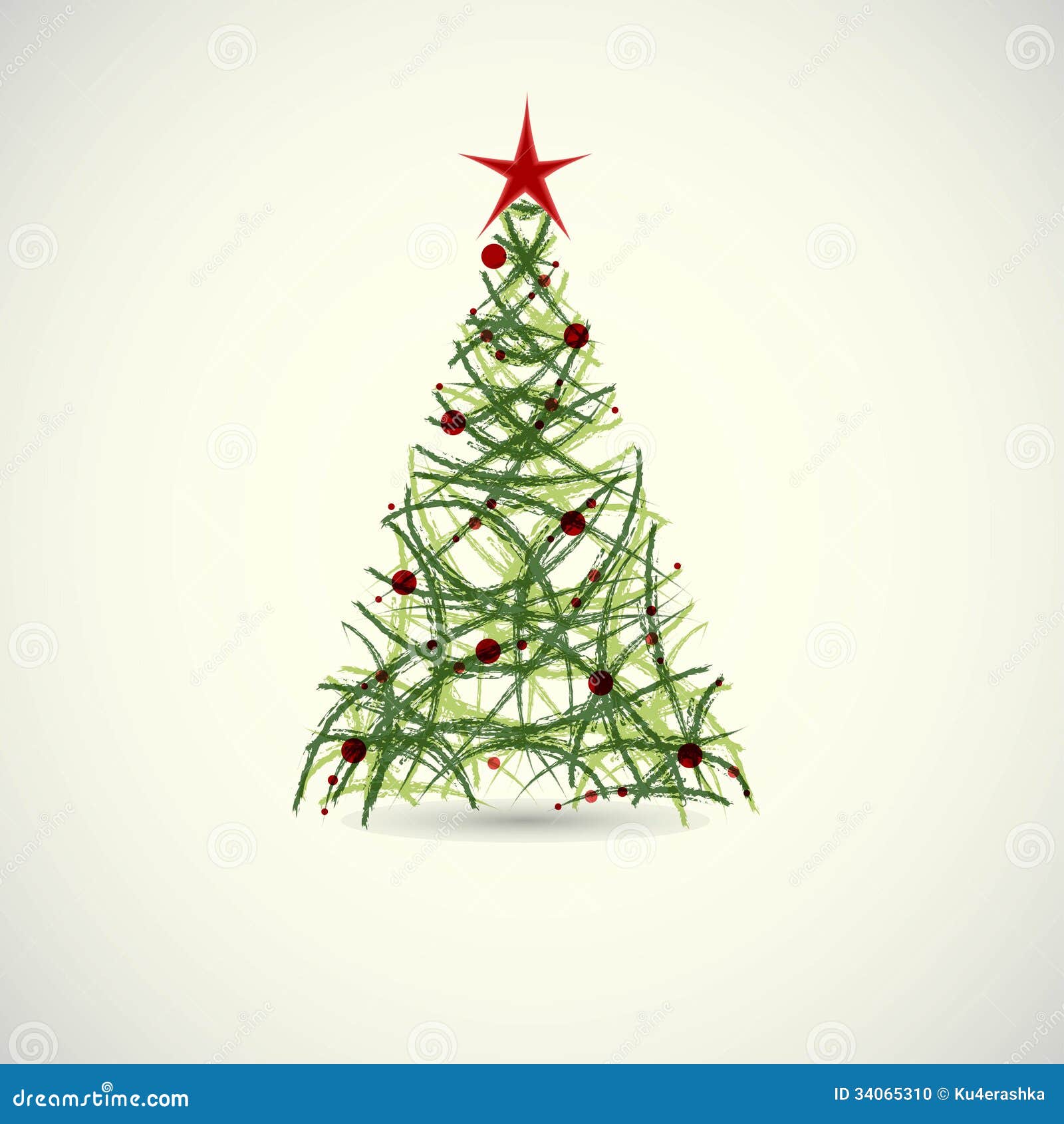Abstract Green Christmas Tree Vector Stock Vector - Illustration of ...