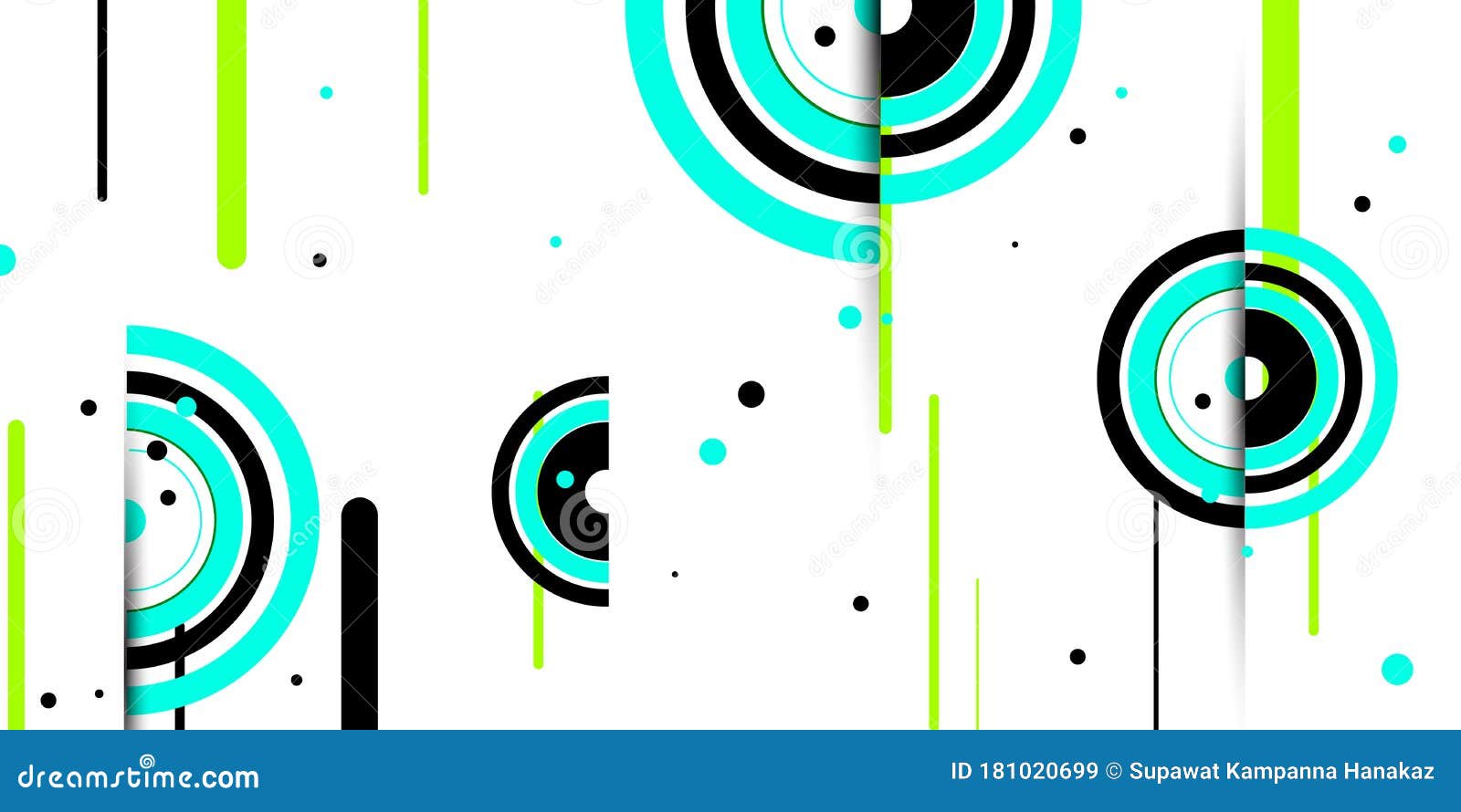 Abstract Green Circles Vector Stock Vector - Illustration of background ...