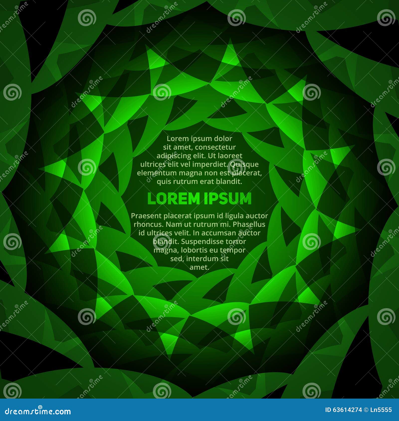 Abstract Green Circular Text Layout Stock Vector - Illustration of ...