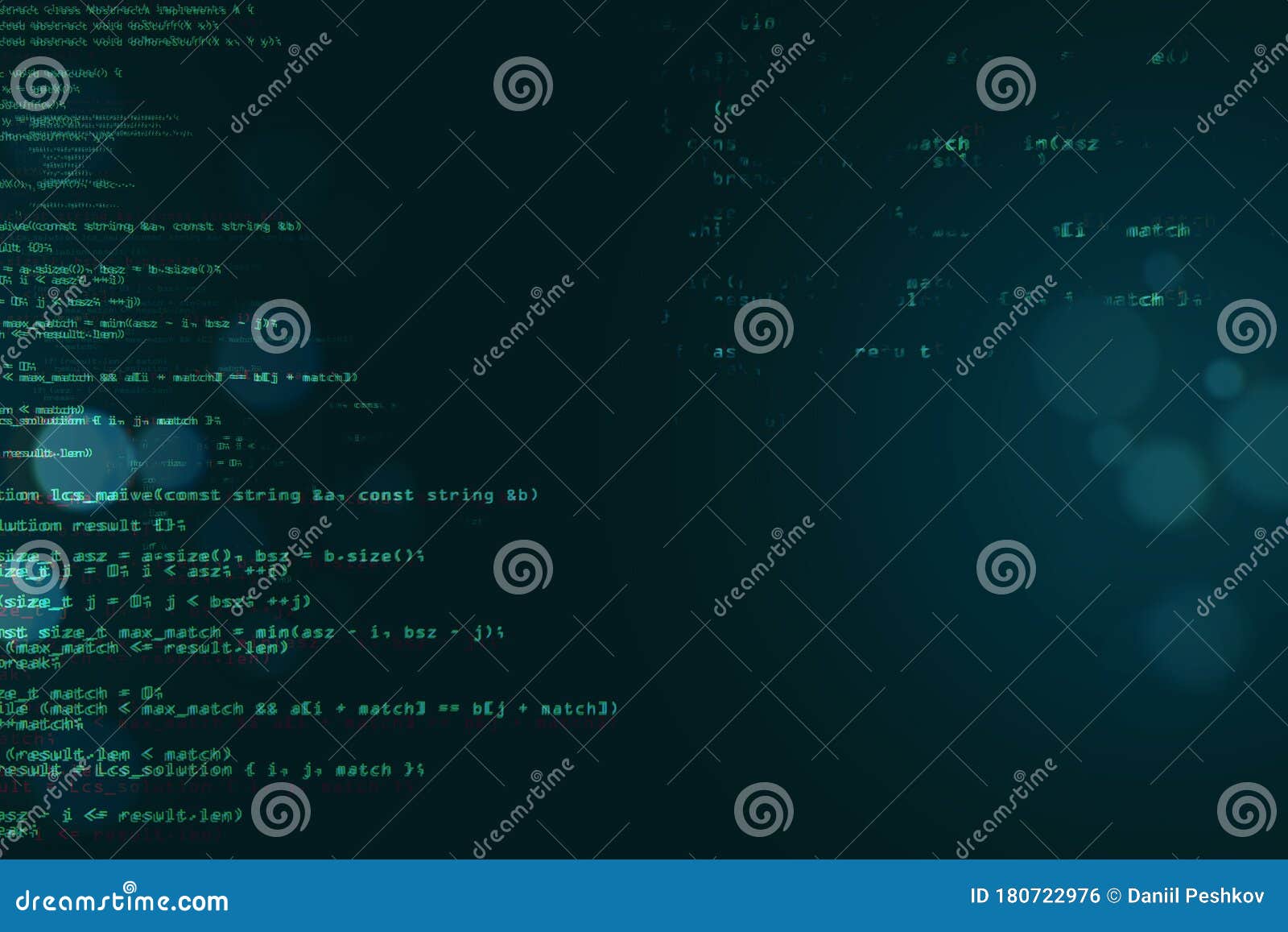 Abstract Green Coding Backdrop With Text Stock Illustration Illustration Of Computer Blue