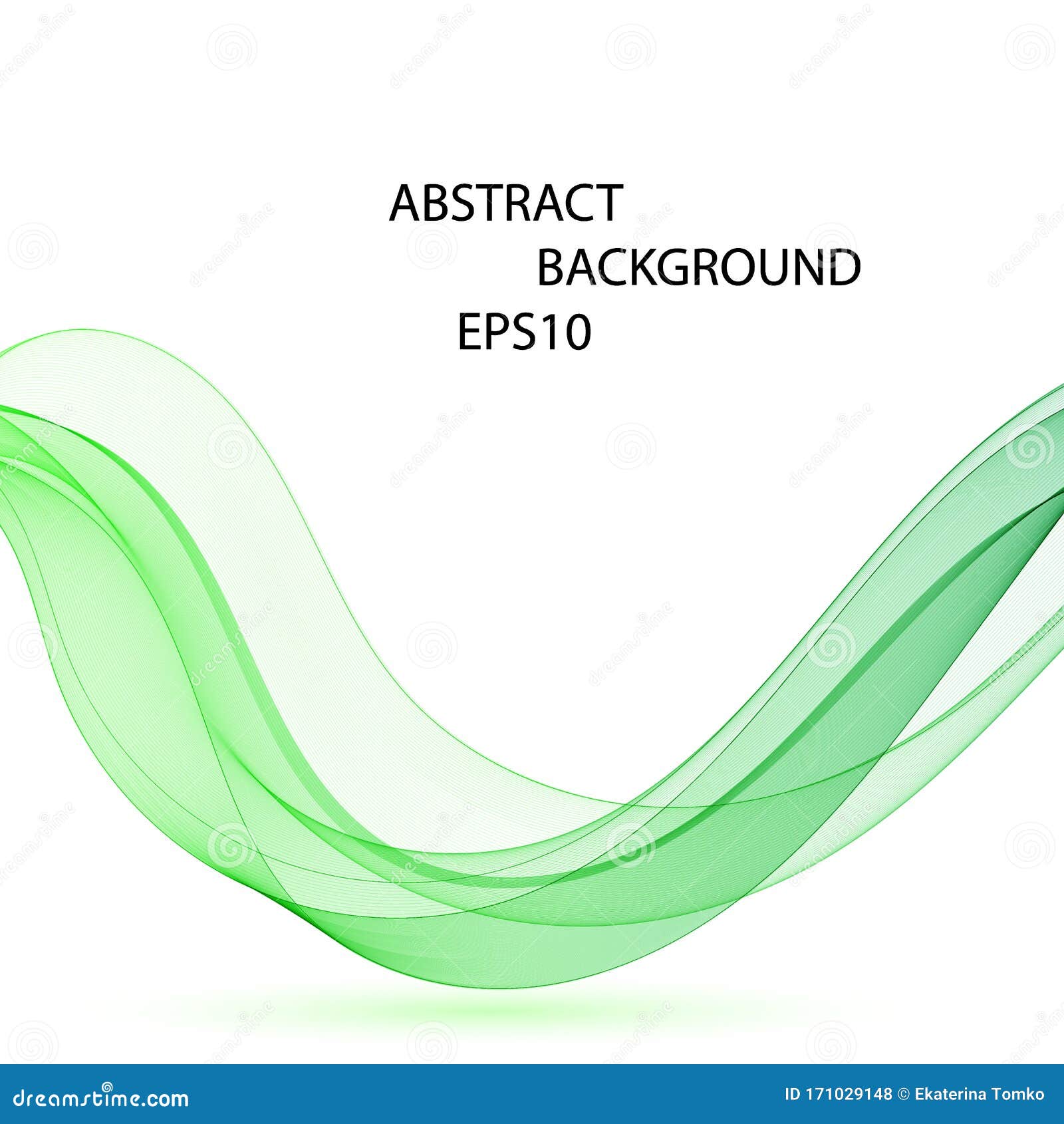 Abstract Green Color Wave Design Element. Eps 10 Stock Illustration ...