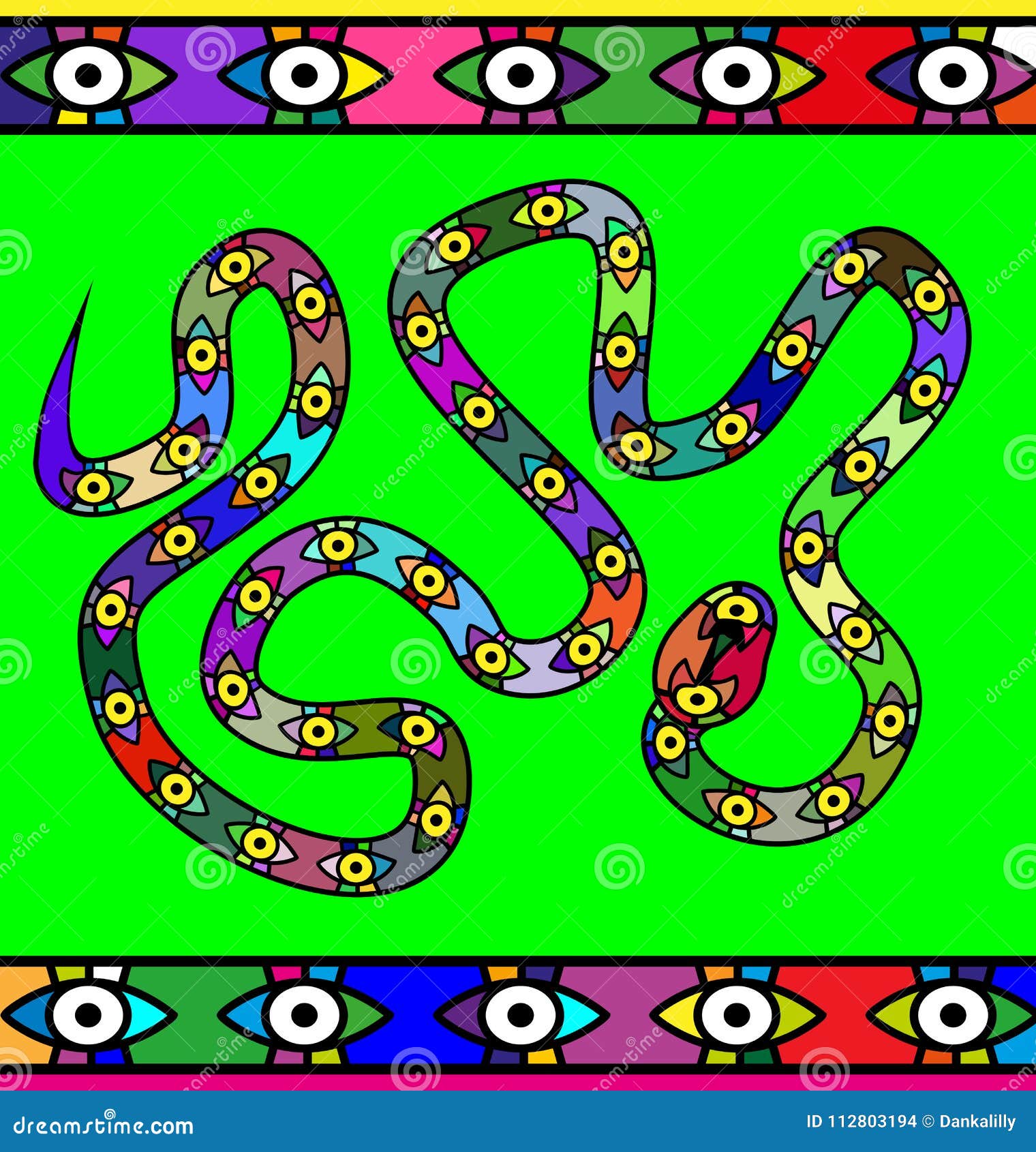 Abstract Colored Image of Serpent Stock Vector - Illustration of ...