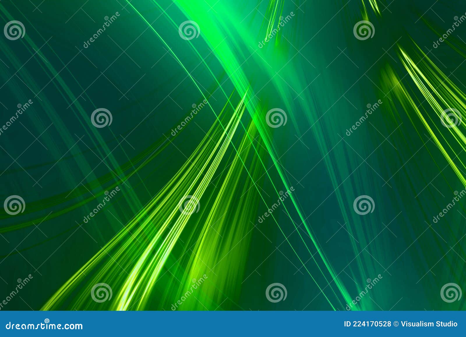 Abstract Green and Colorful Motion Path Curved Trail Circular Pattern ...