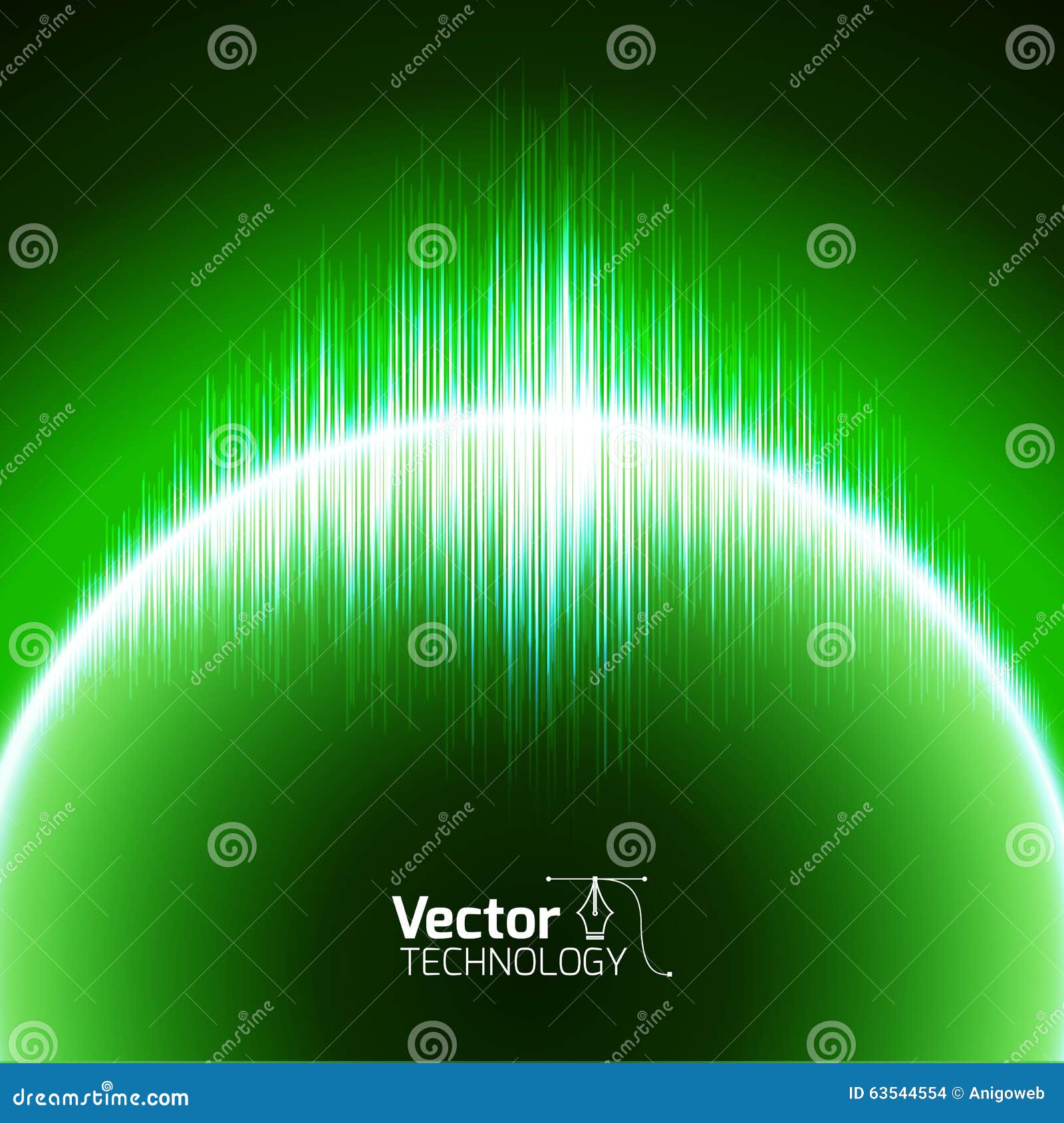 Abstract green composition stock vector. Illustration of flowing - 63544554