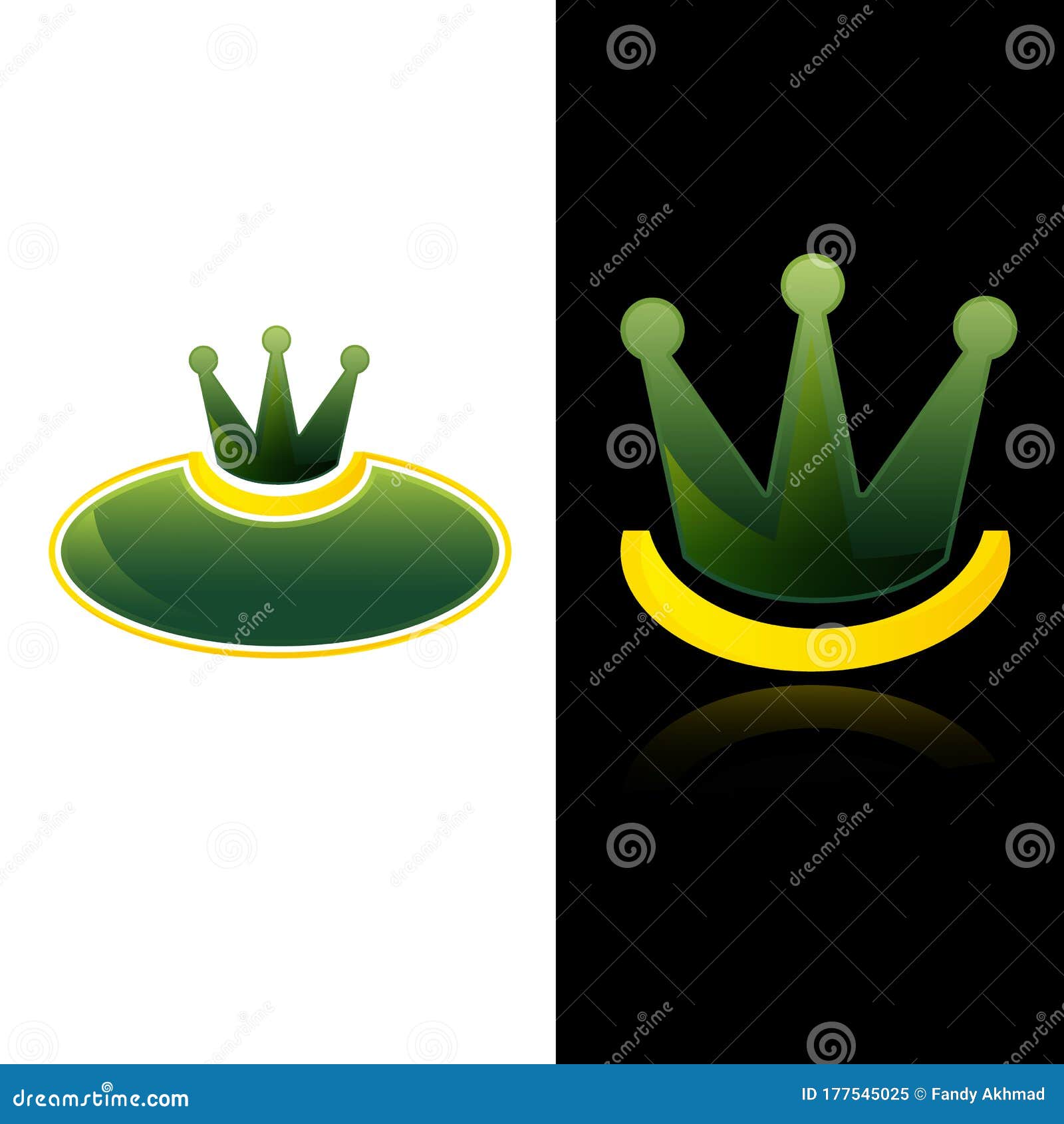 Abstract Green Crown Logo Vector Royal King Queen Abstract Design Stock ...
