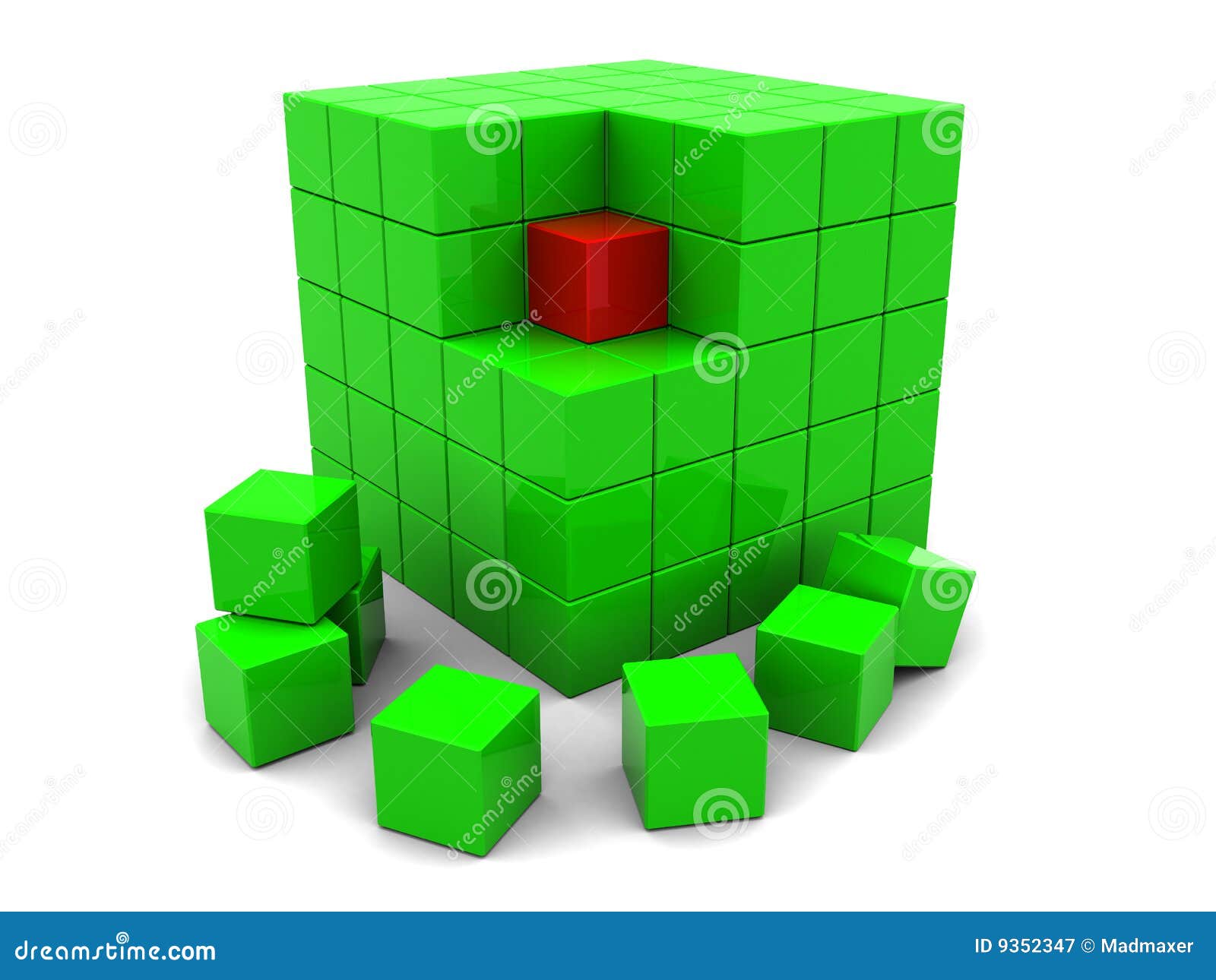 Green Cube Basic Simple 3d Shapes Isolated On White Background ... Green Cube Basic Simple 3d Shapes Isolated On White Background ...