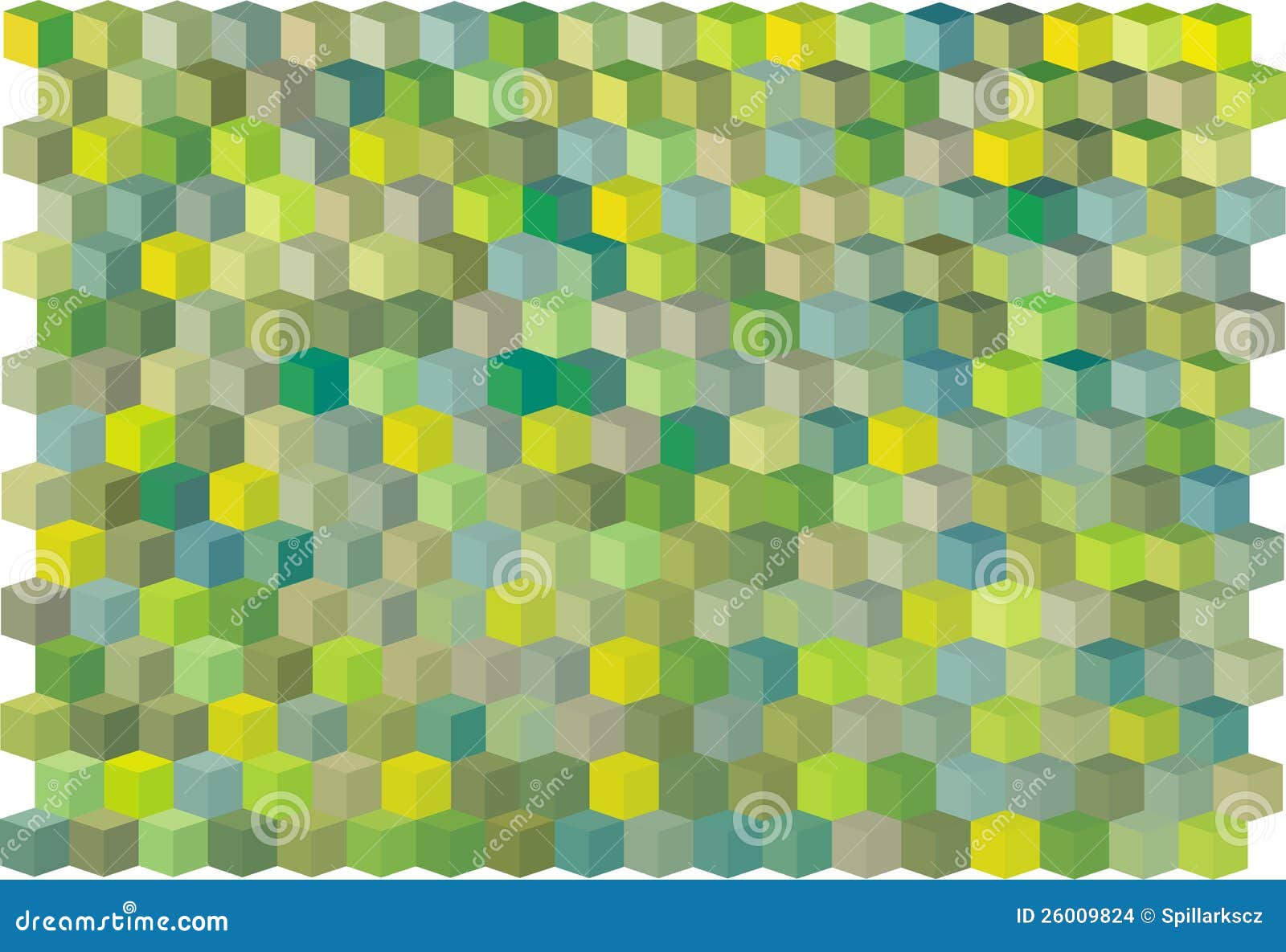 Abstract Green Cube Pattern Stock Vector - Illustration of modern ...