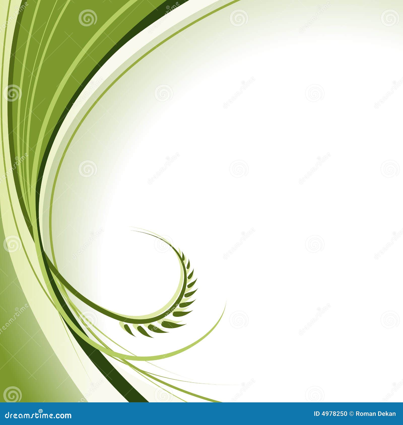 Abstract Green Curl stock vector. Illustration of design - 4978250