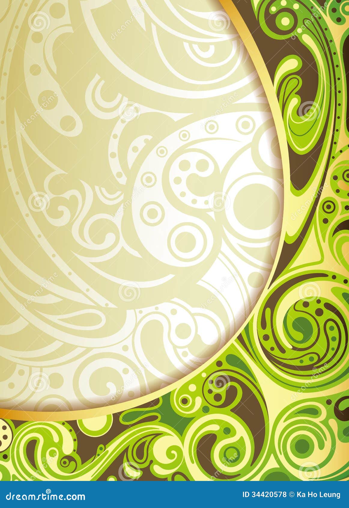Abstract Green Curve Background Stock Illustration - Illustration of ...