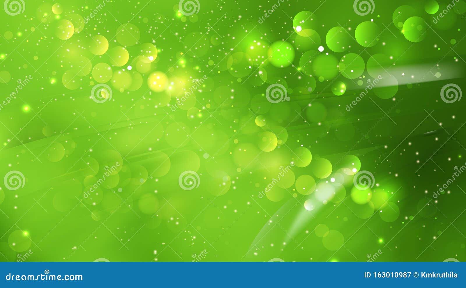 Abstract Green Defocused Lights Background Design Stock Vector ...