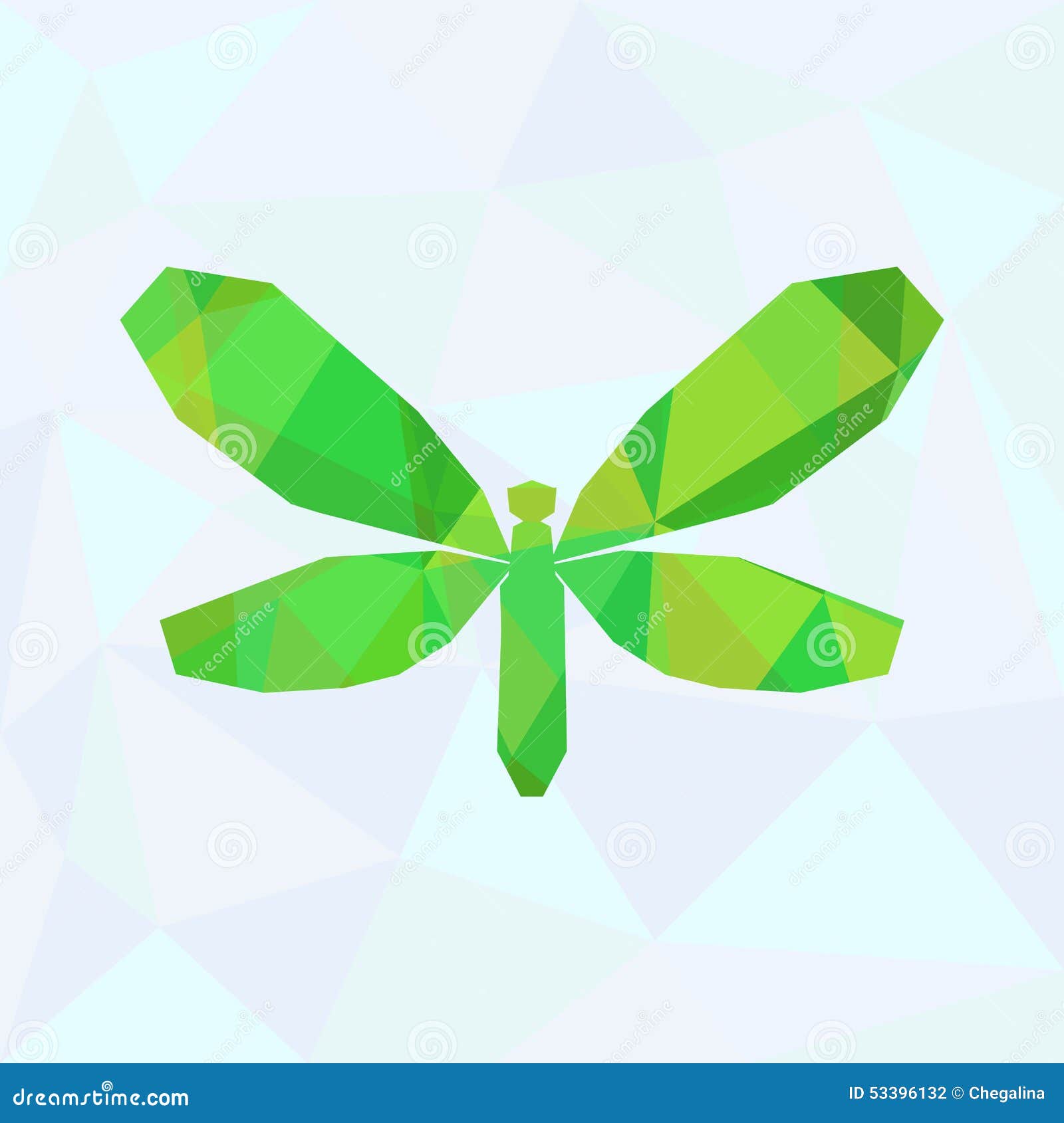 Abstract Green Dragonfly stock vector. Illustration of resource - 53396132