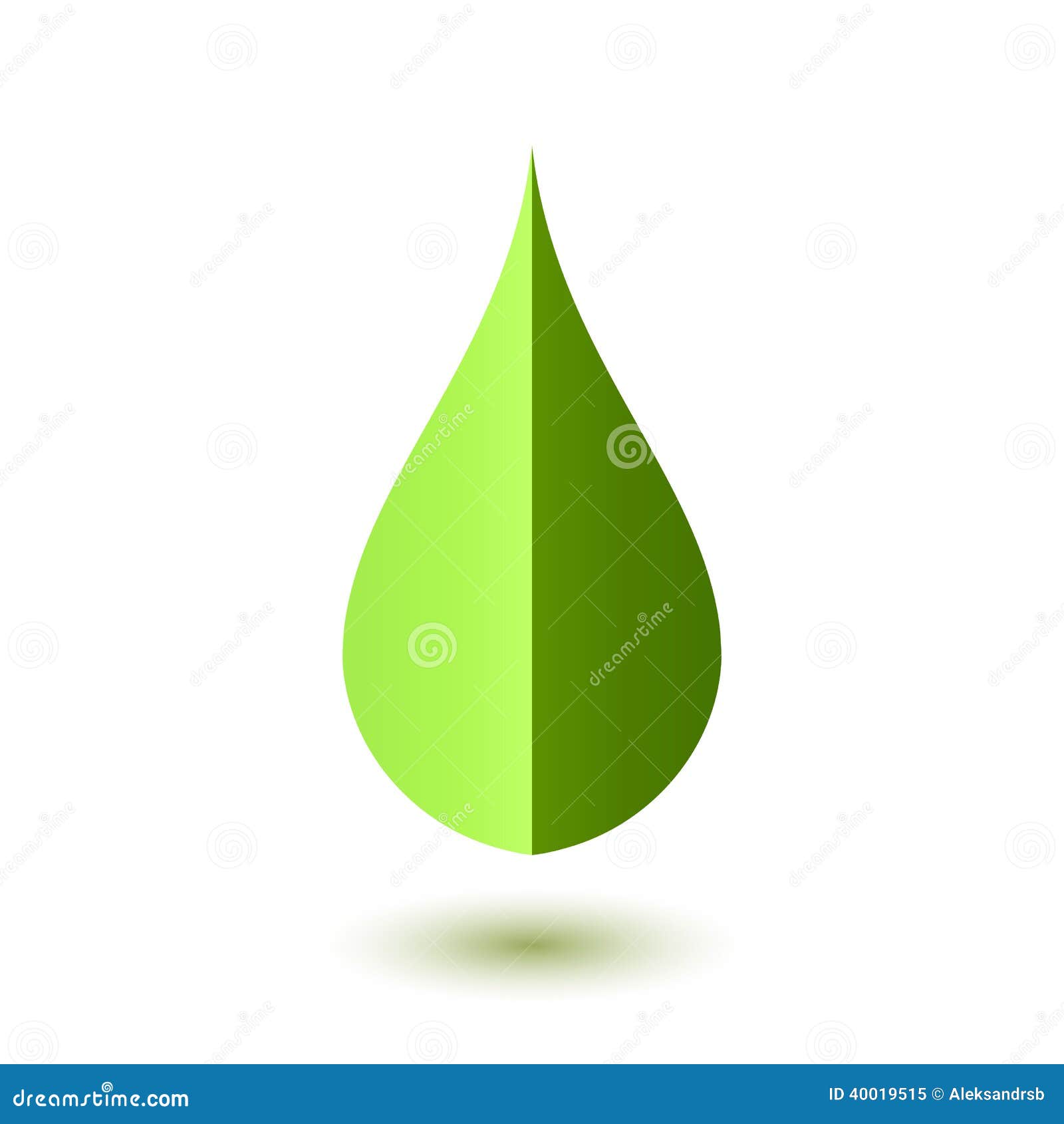 Abstract green drop icon stock vector. Illustration of computer - 40019515