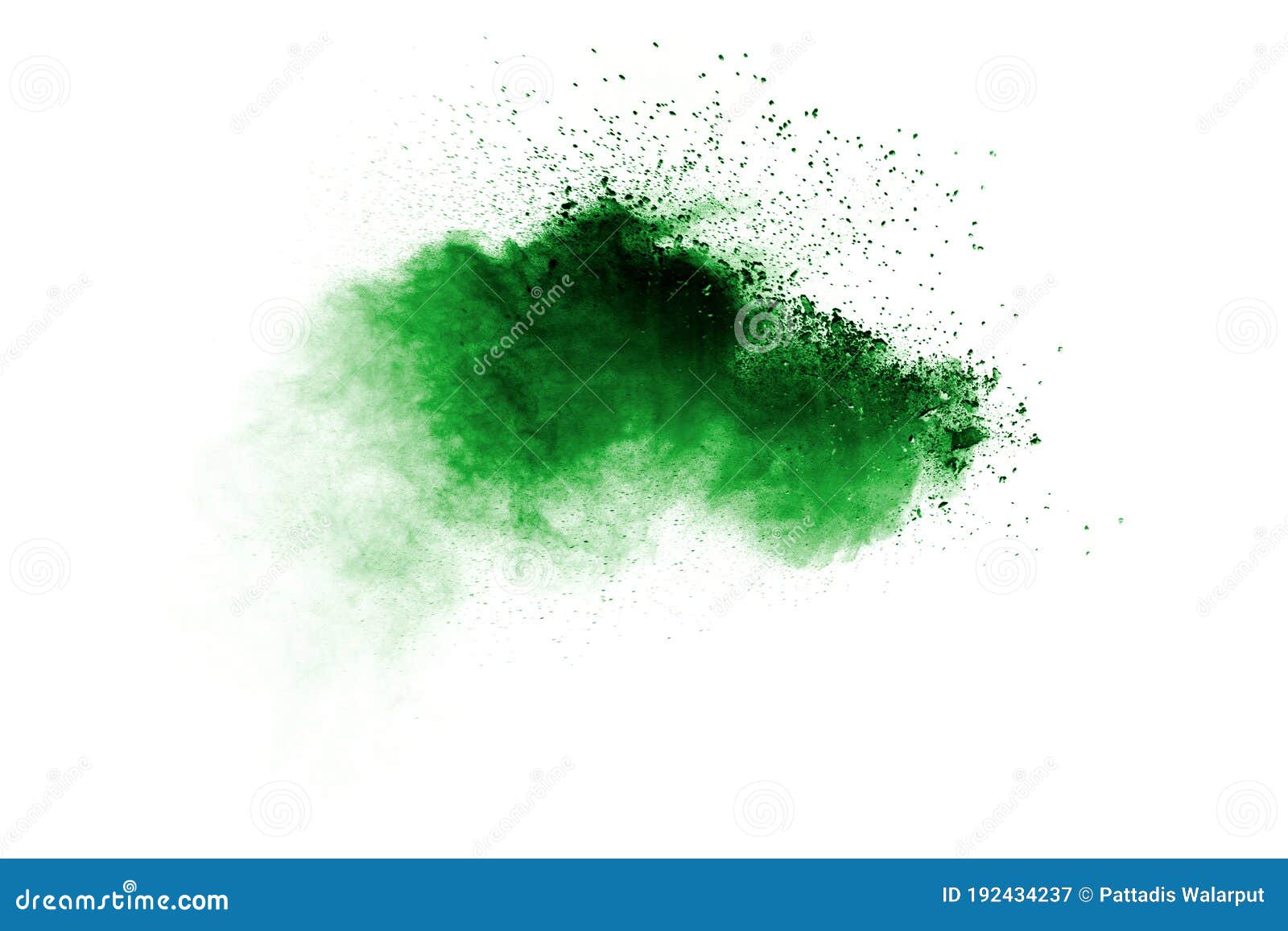 Abstract Green Dust Explosion on White Background. Abstract Green ...