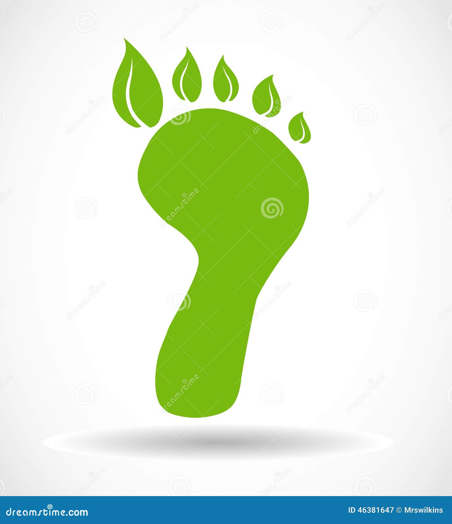 Abstract Green Eco Foot Icon Stock Illustration - Illustration of ...