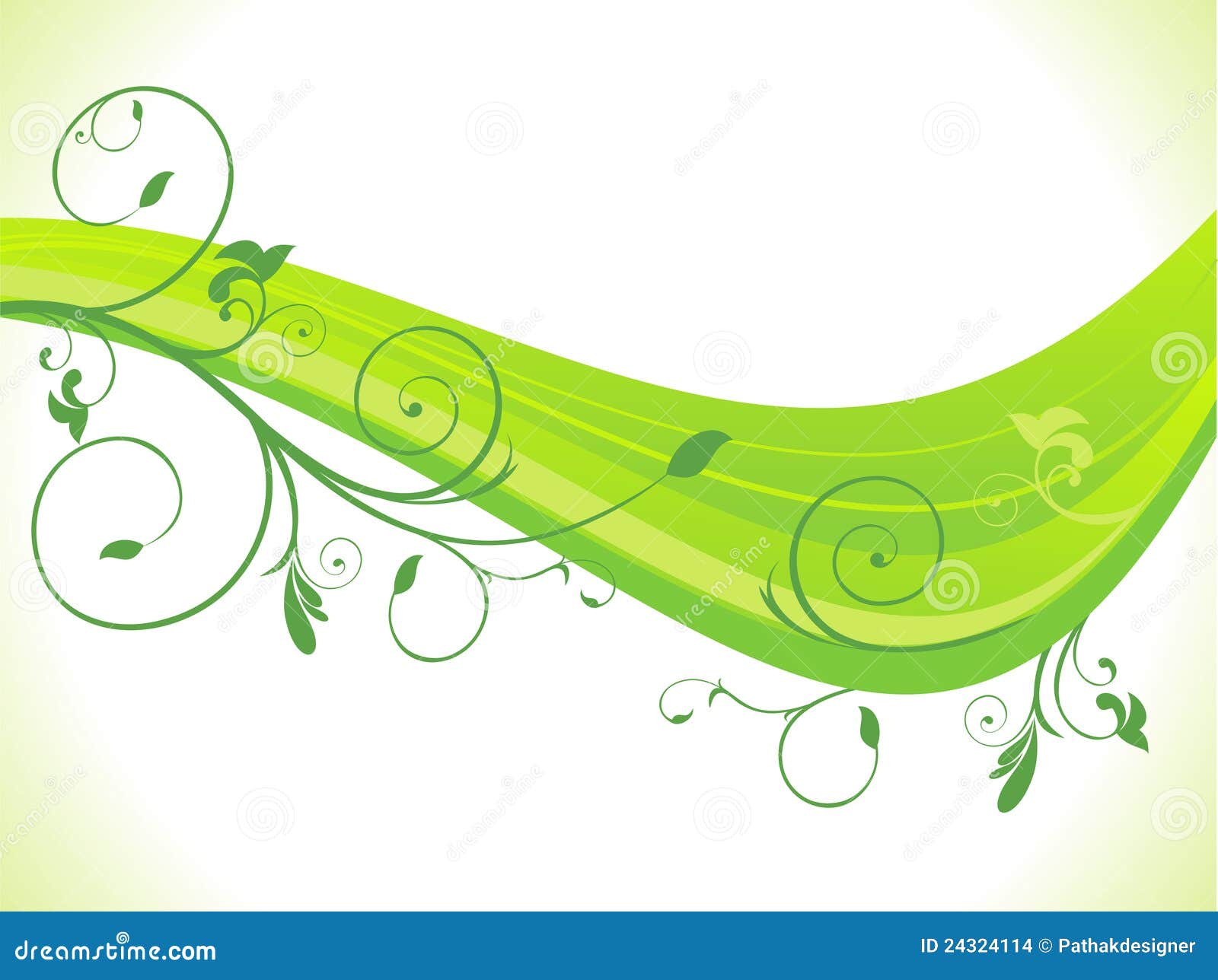 Abstract Green Eco Wave Background Stock Vector - Illustration of ...