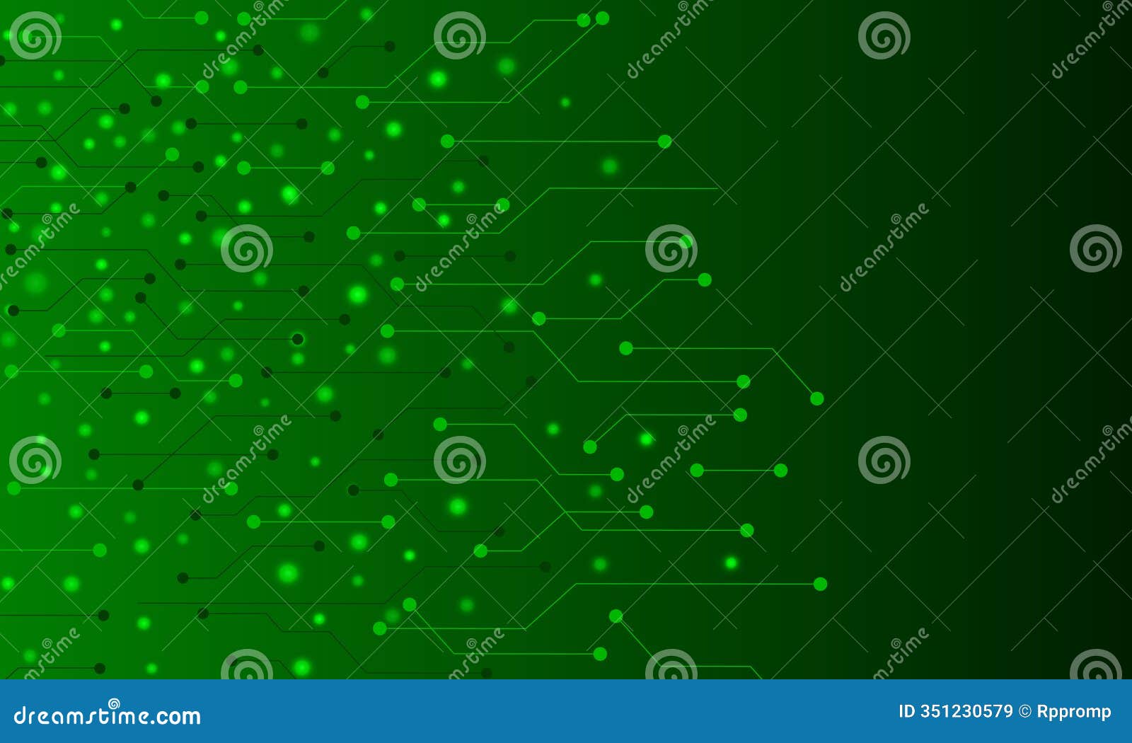 Abstract Green Electronic Circuit Technology Background Stock ...