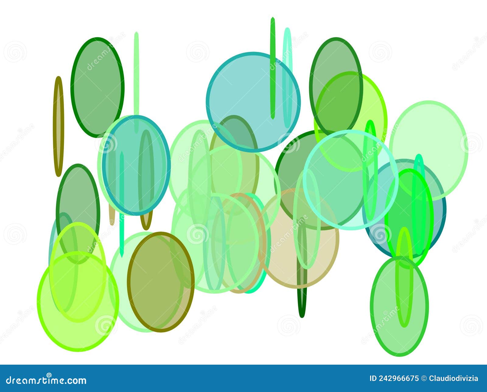 Abstract Green Ellipses with White Background Stock Illustration ...