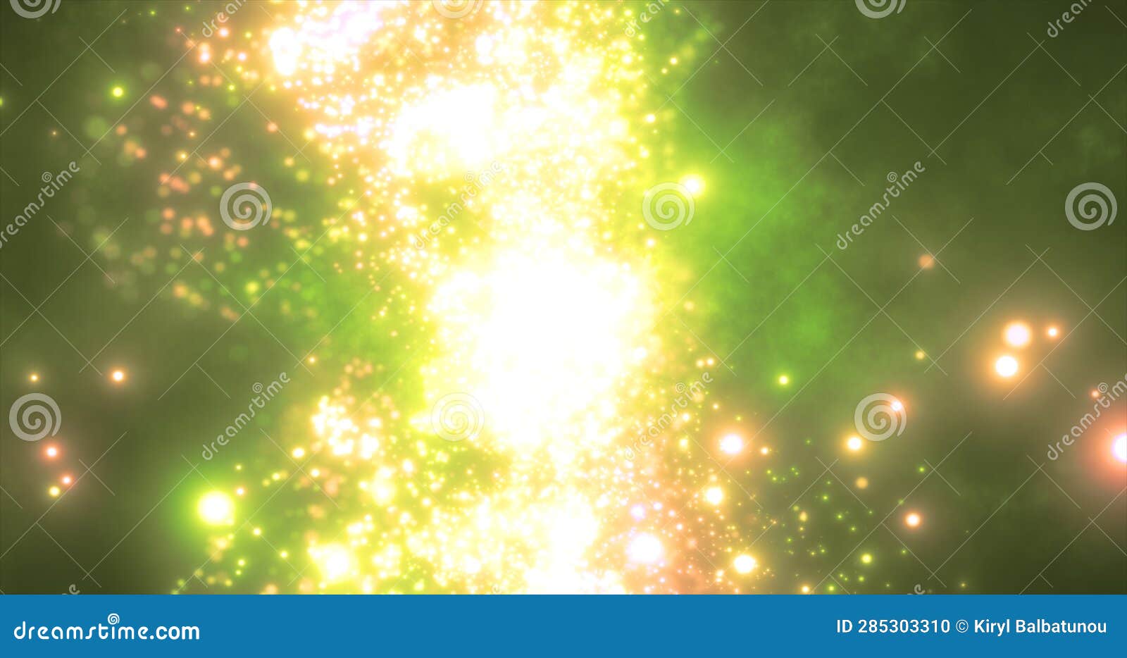 Abstract Green Energy Magic Round Particles Round with Bokeh Effect ...