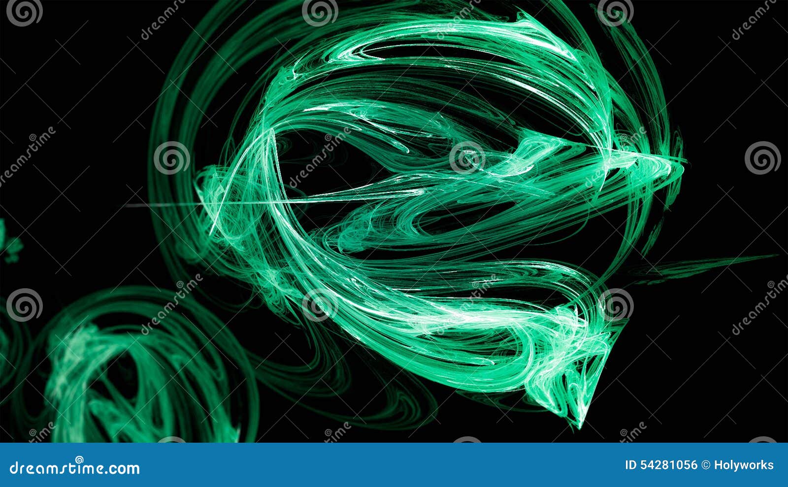 Abstract Green Energy Snake Stock Illustration - Illustration of color ...
