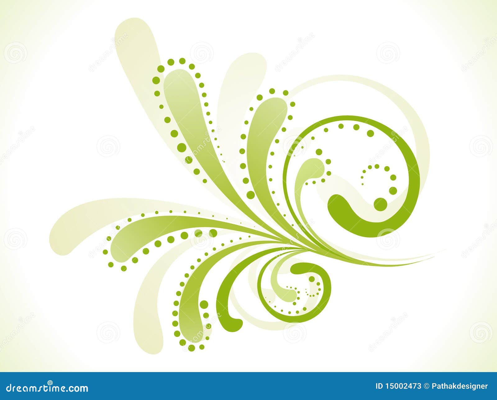 Abstract green floral stock vector. Illustration of drawing - 15002473