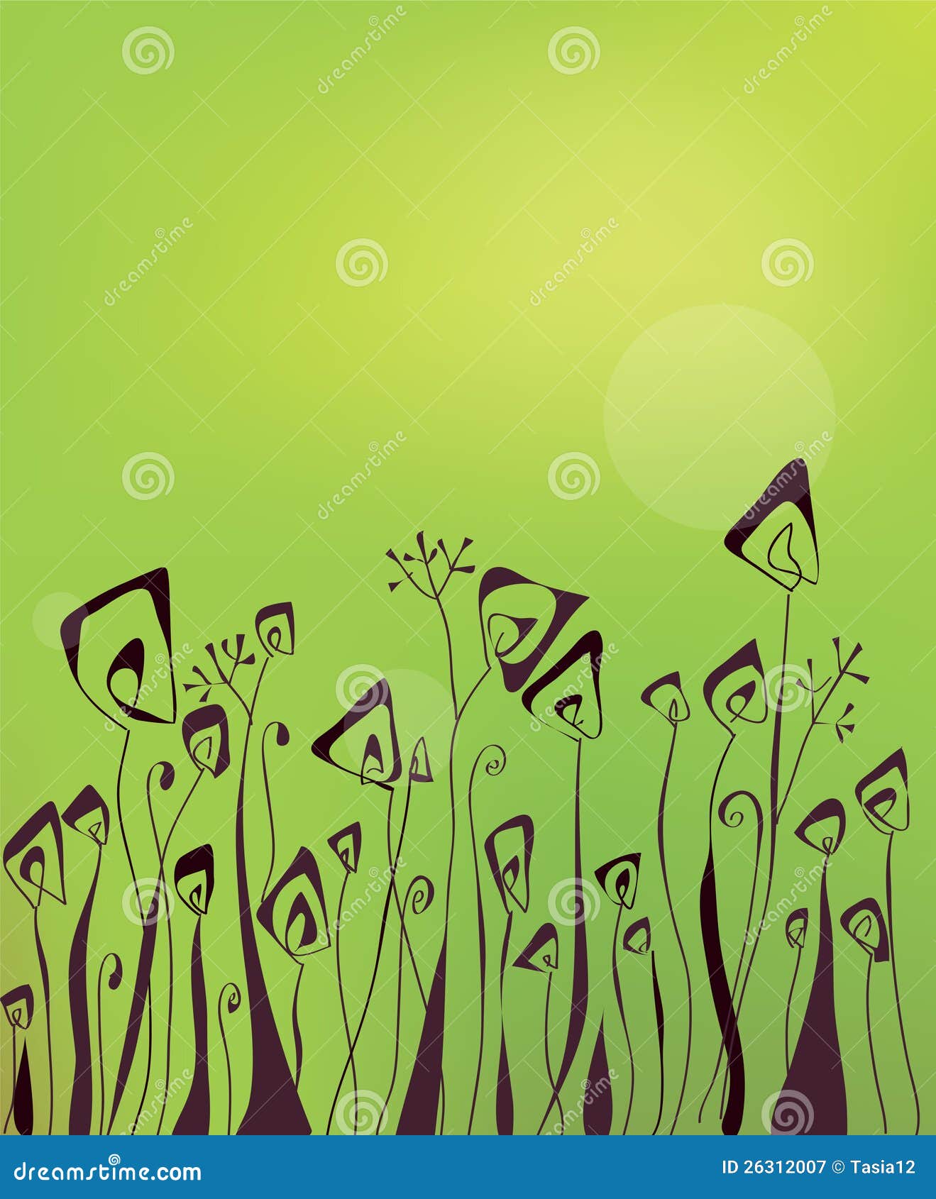 Abstract Green Floral Background Stock Vector - Illustration of forest ...