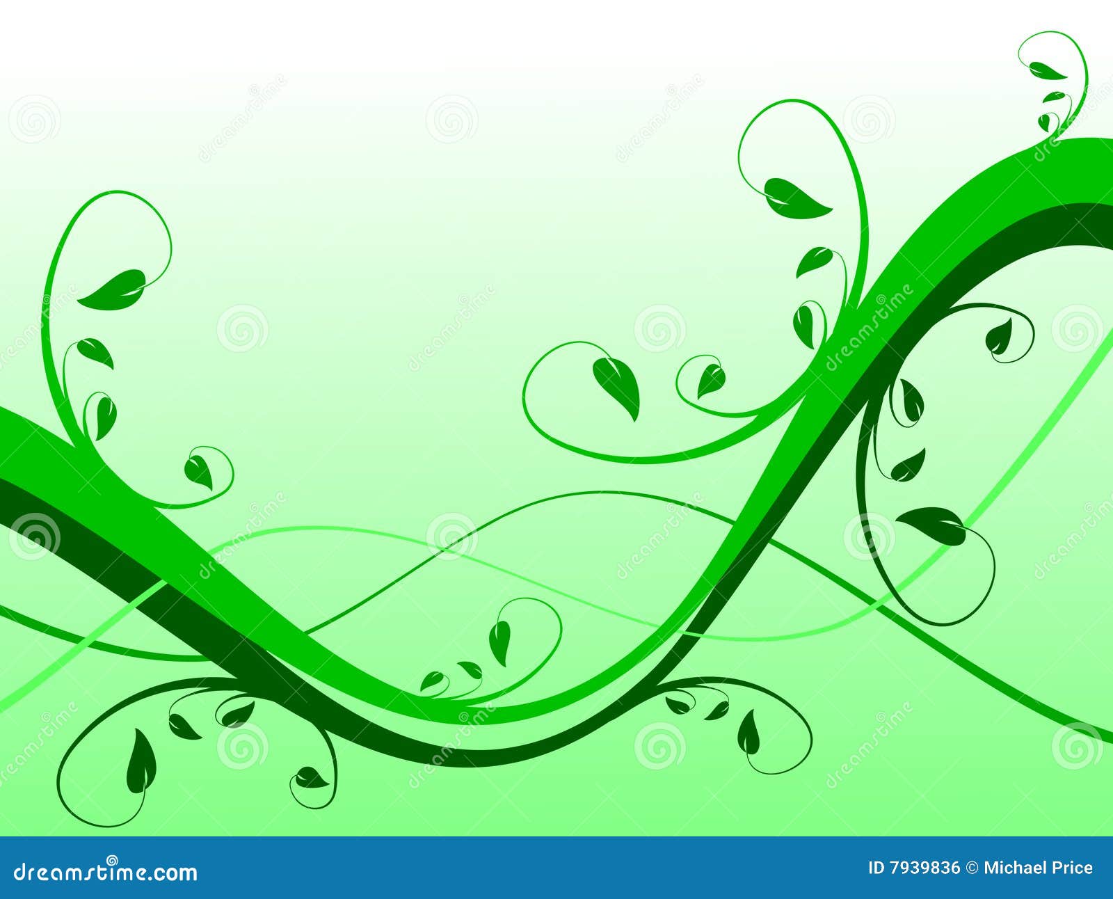 Abstract Green Floral Background Stock Vector - Illustration of branch ...