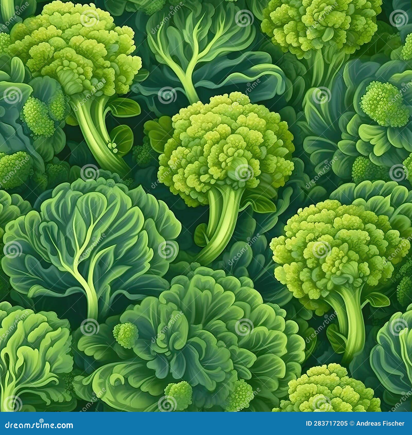 Abstract Green Floral Background. Creative Broccoli Background Stock ...