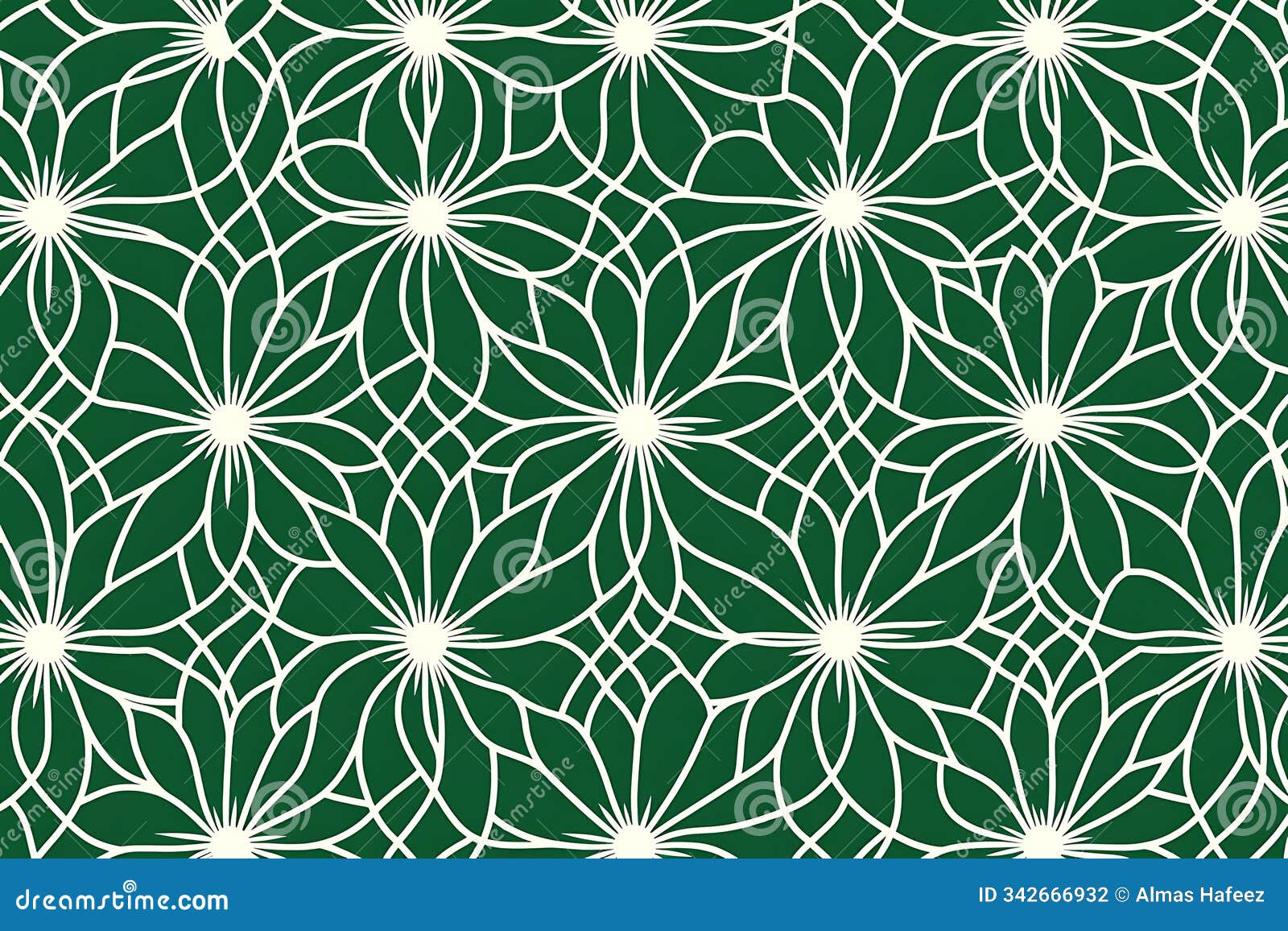 Abstract Green Floral Pattern Design Wallpaper Stock Illustration ...