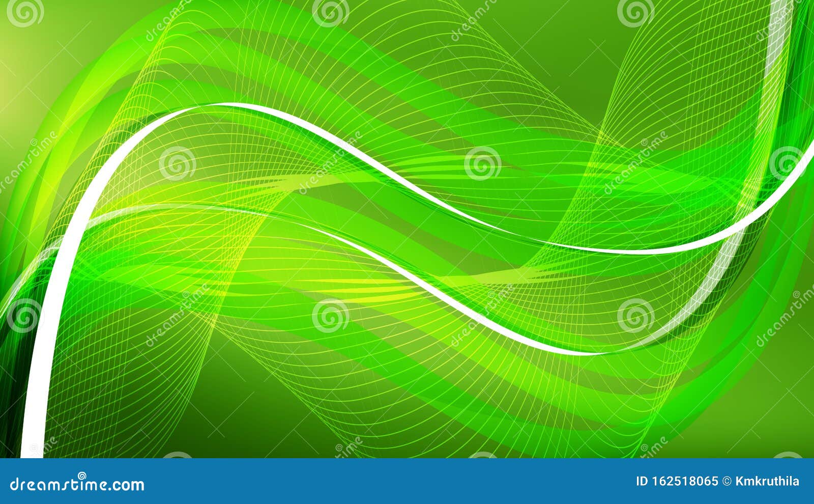 Abstract Green Flow Curves Background Vector Image Stock Vector ...
